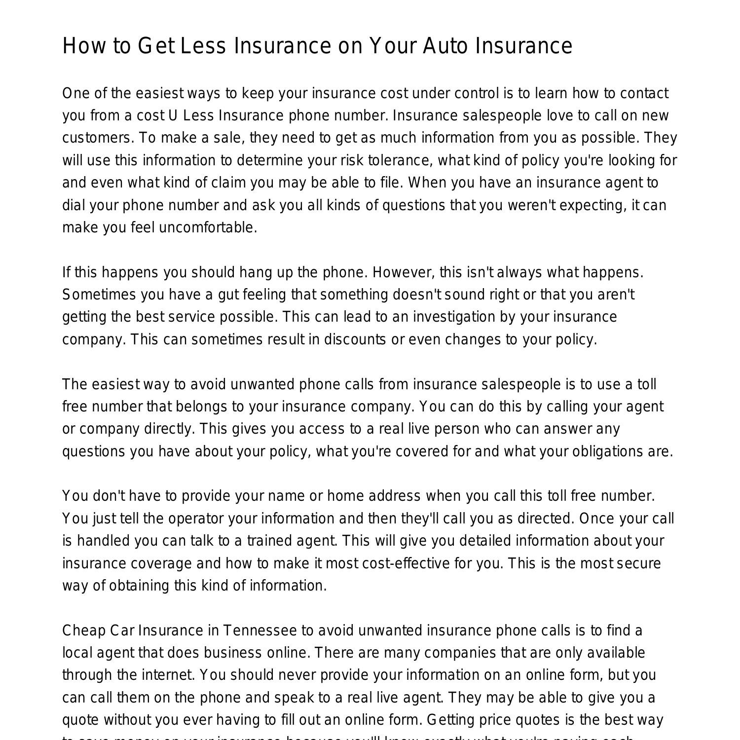 How to Get Less Insurance on Your Auto Insuranceiptdo.pdf.pdf | DocDroid