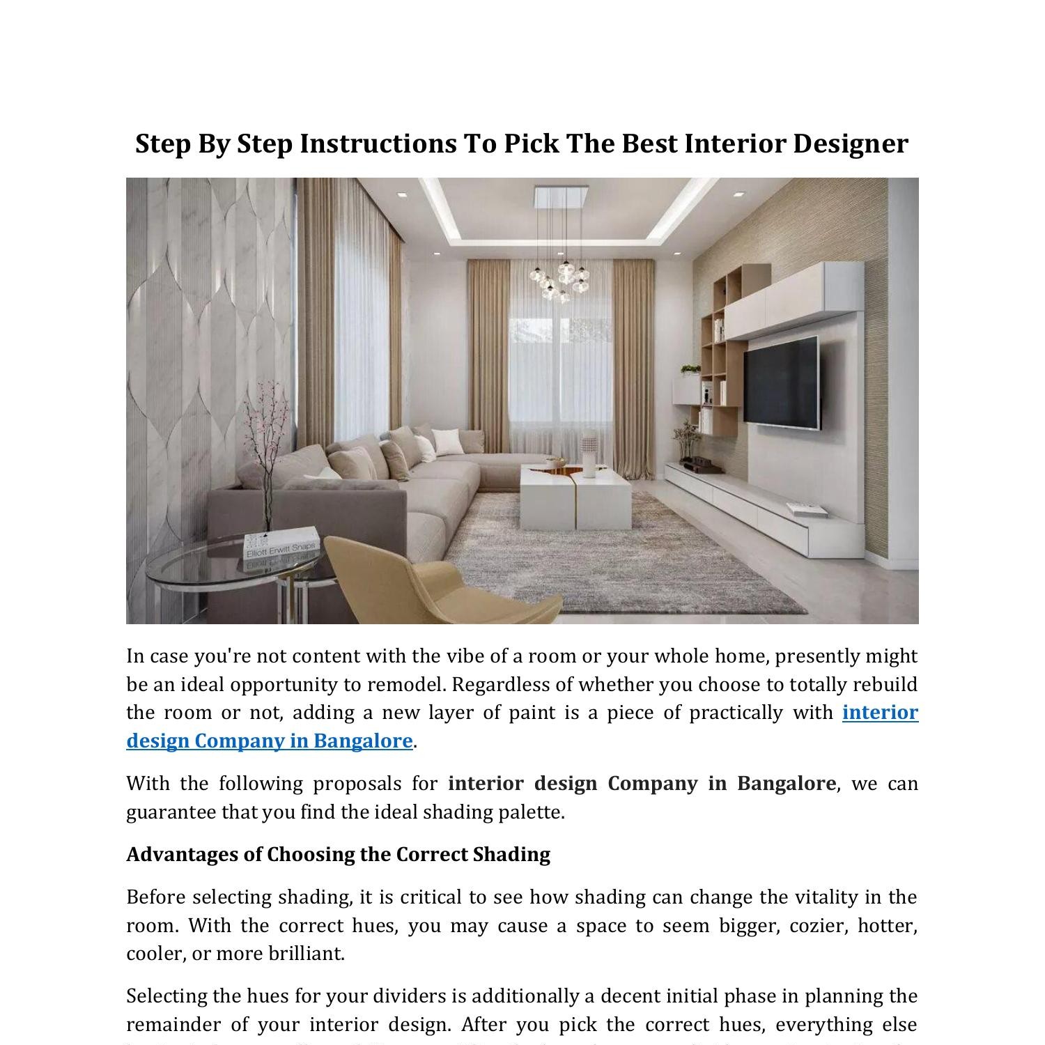 Step By Step Instructions To Pick The Best Interior Designer.pdf | DocDroid