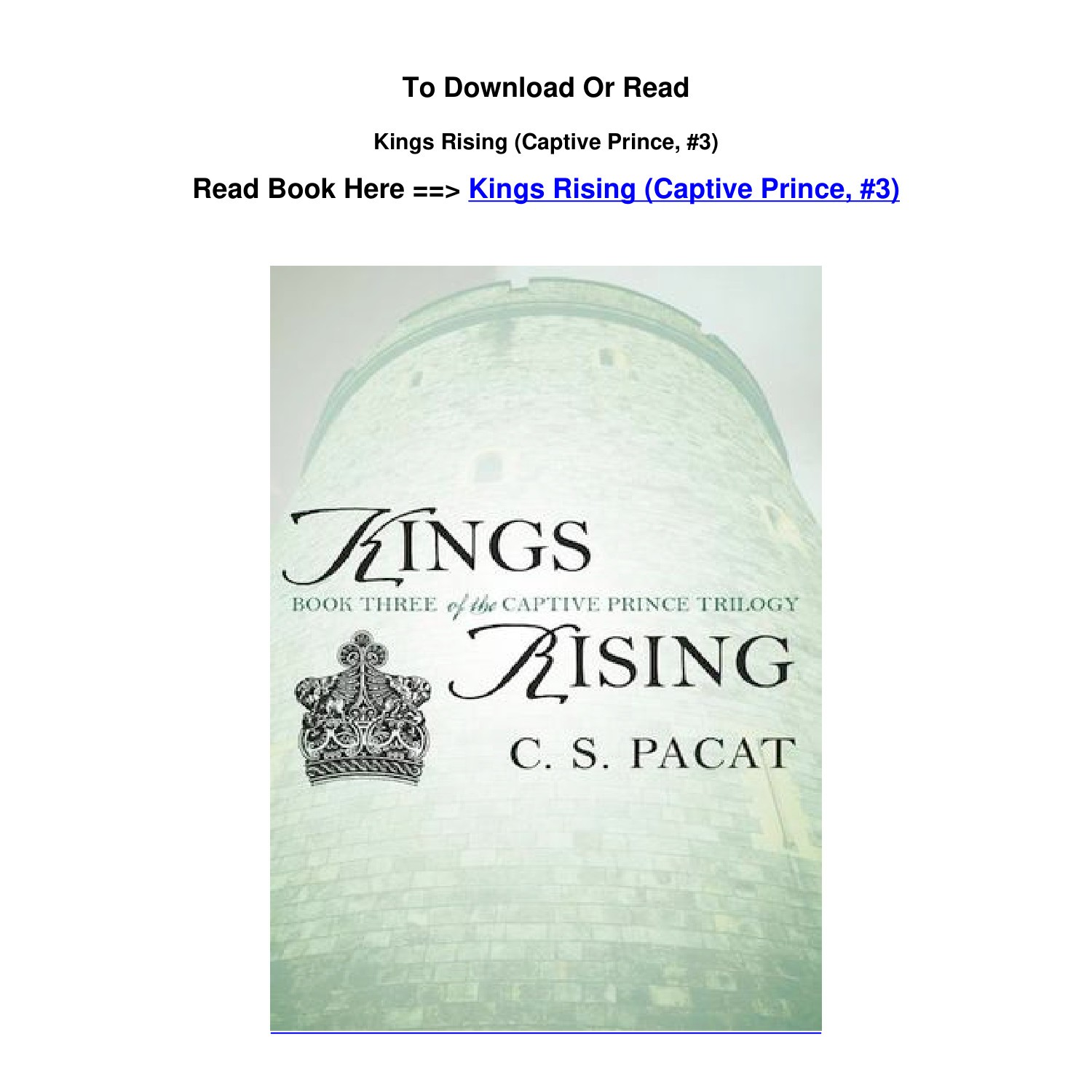 EPub download Kings Rising Captive Prince 3 by C S Pacat.pdf | DocDroid