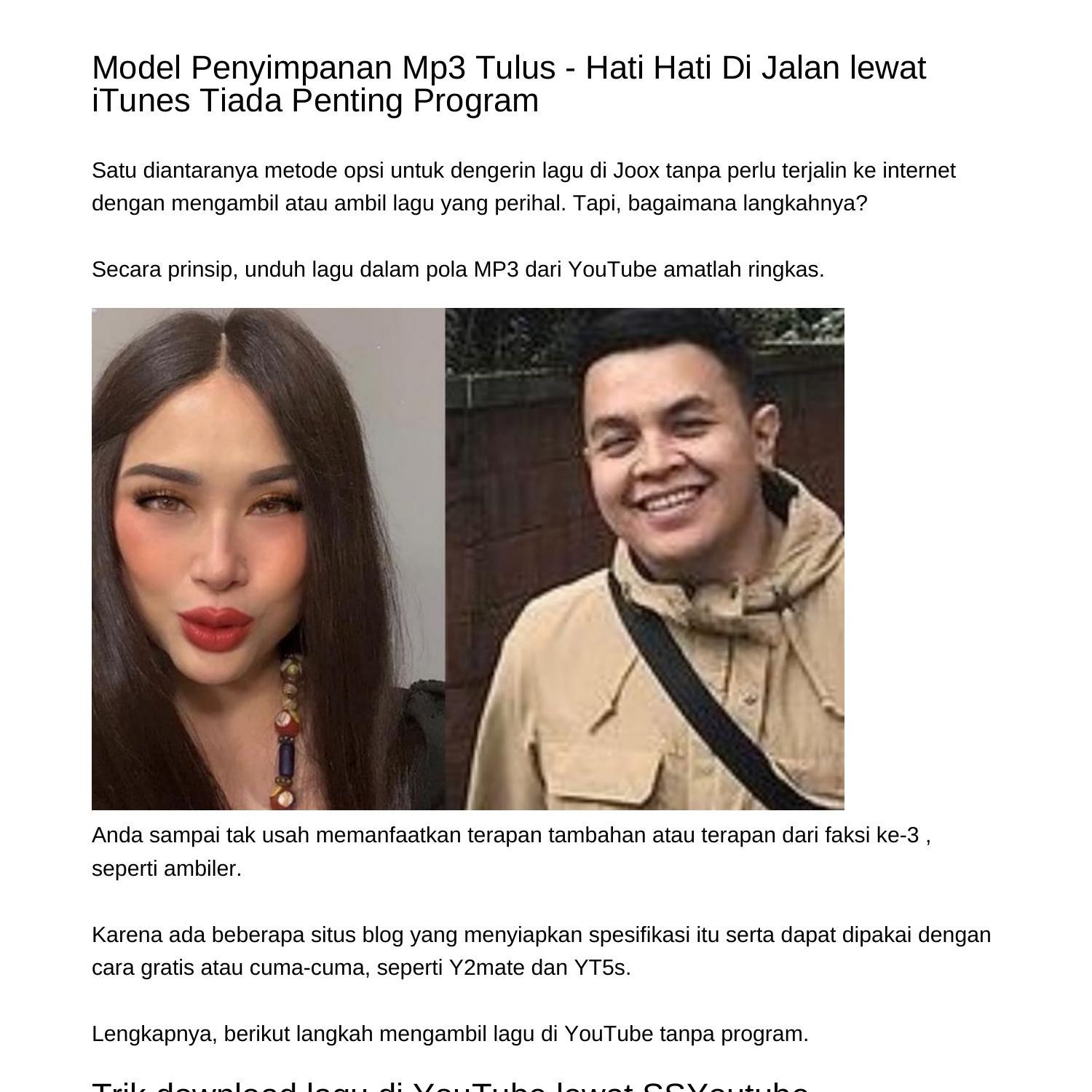 Metode Download Lagu Tulus Hati Hati Di Jalan via Deezer Tanpa Butuh Programfsmqb.pdf.pdf | DocDroid