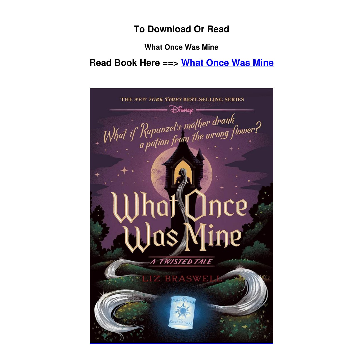 ePub download What Once Was Mine by Liz Braswell.pdf | DocDroid