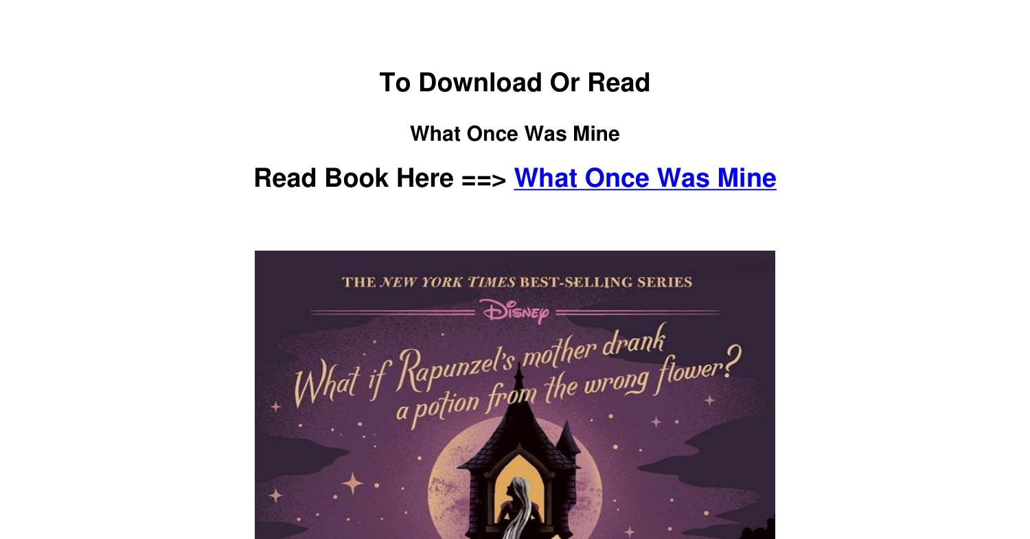 ePub download What Once Was Mine by Liz Braswell.pdf | DocDroid