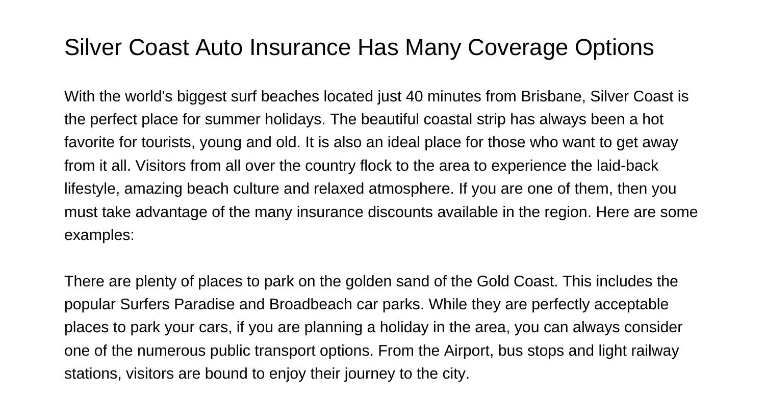 Silver Coast Auto Insurance Has Many Coverage Optionsfacgr.pdf.pdf ...