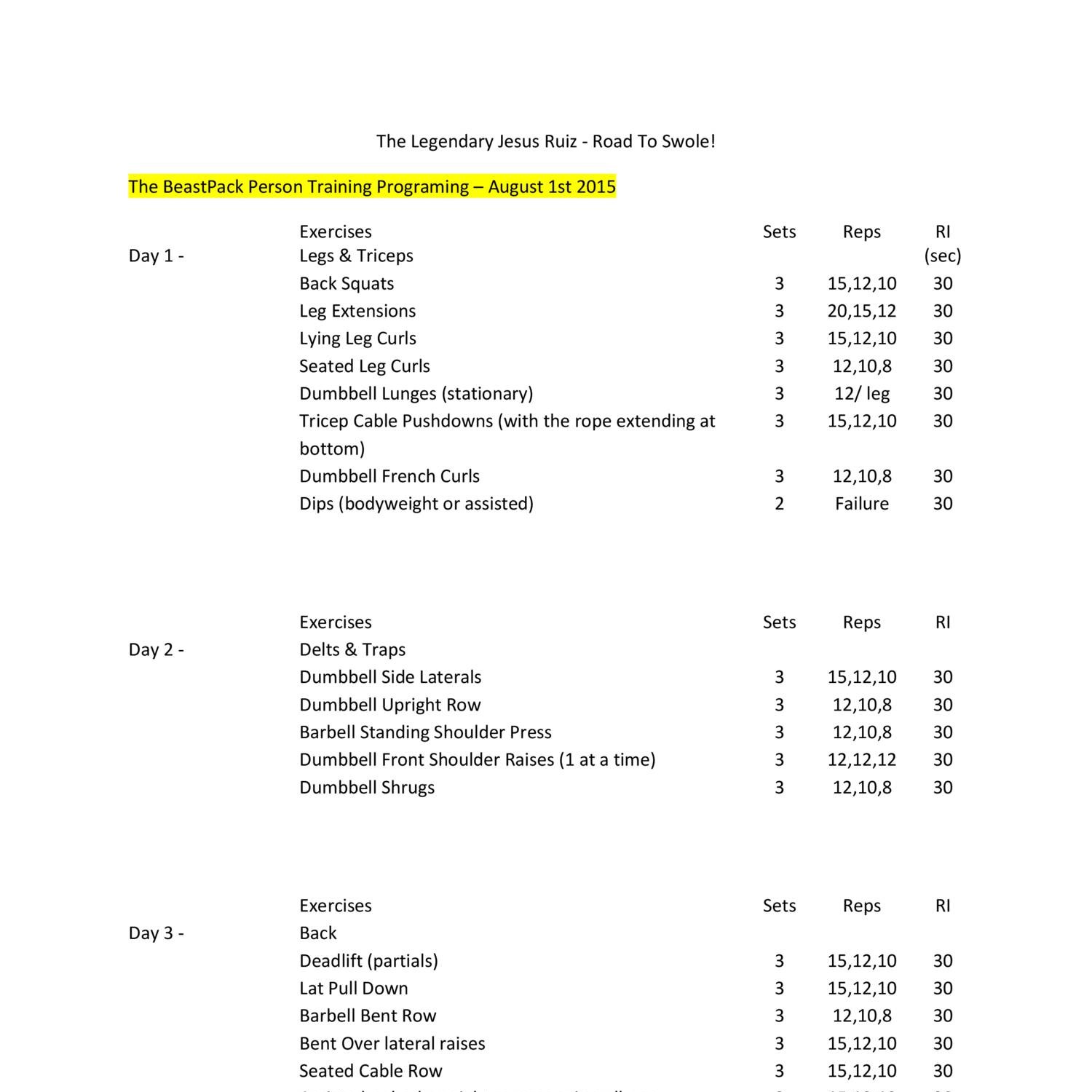 Jesus's Weight loss workout and nutrition program.docx | DocDroid