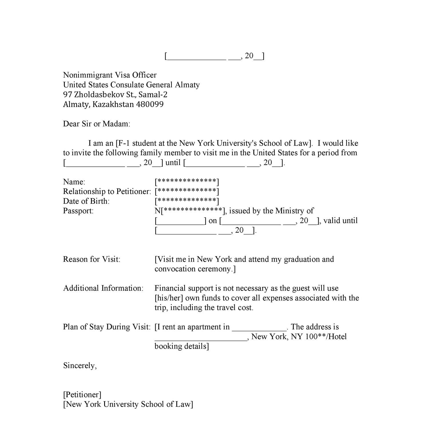 Пример №1 - Form of Invitation for Relative.pdf | DocDroid