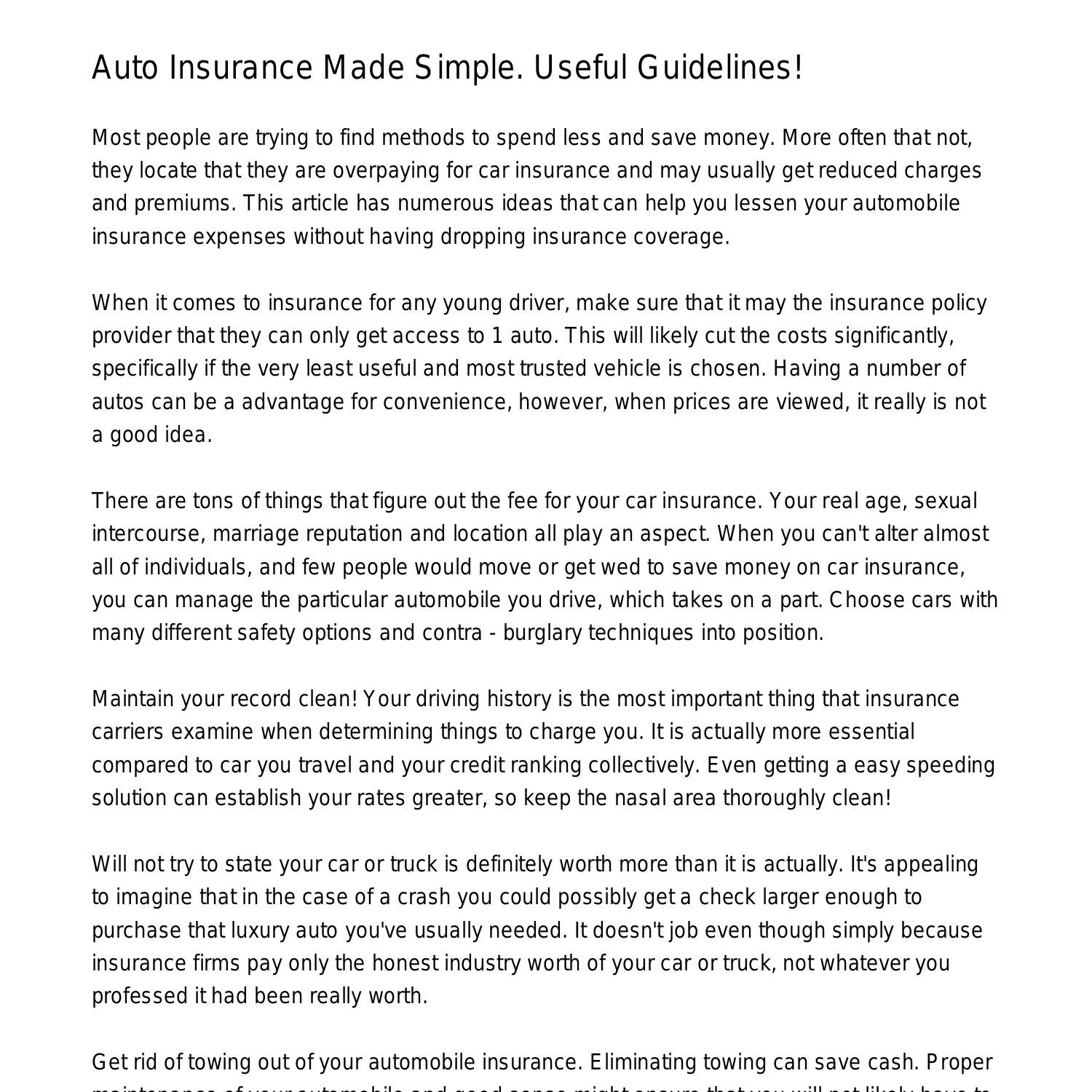 Vehicle Insurance Made Simple Beneficial Tricks And Tipsahpun.pdf.pdf ...