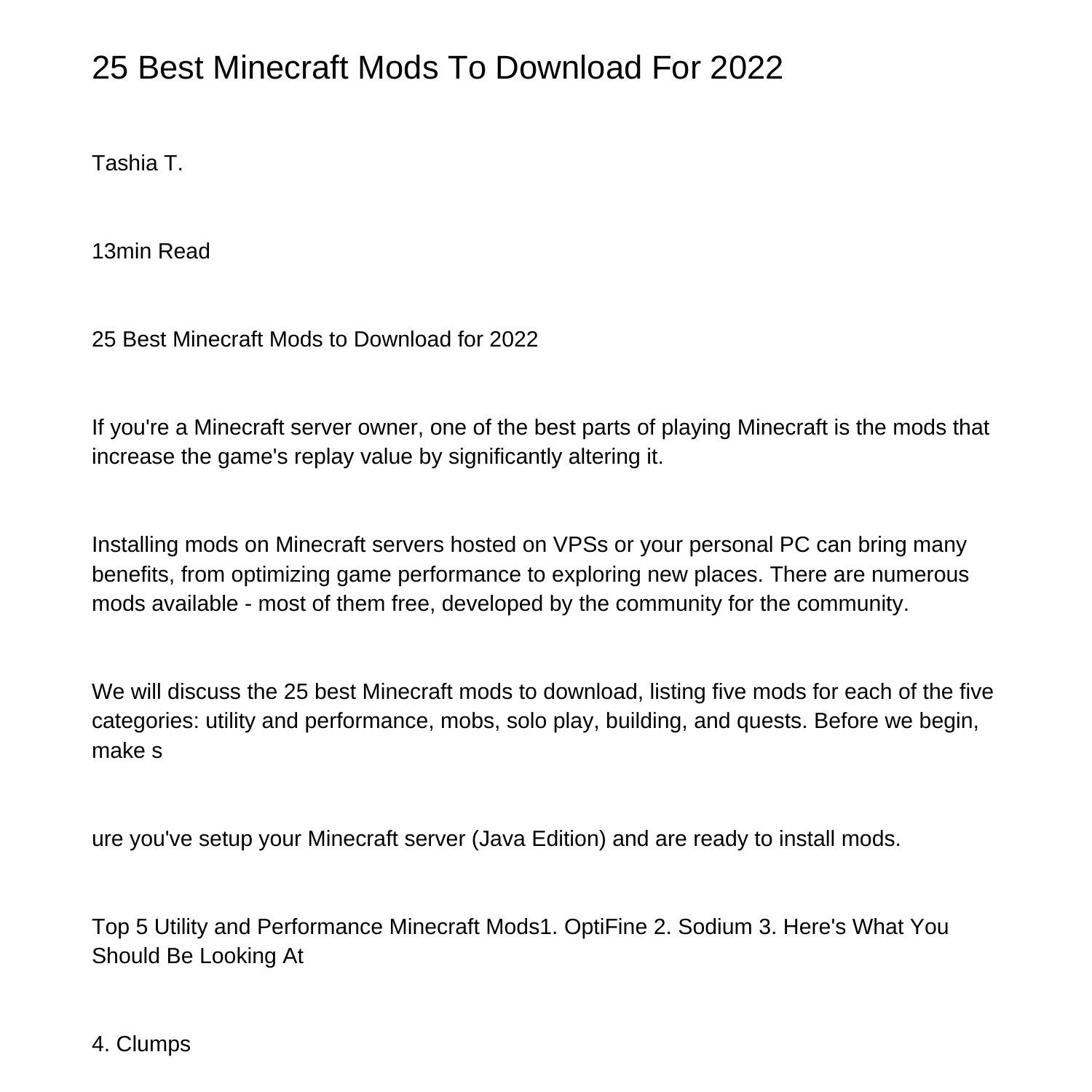25 Best Minecraft Mods To Download For 2022eppzq.pdf.pdf | DocDroid