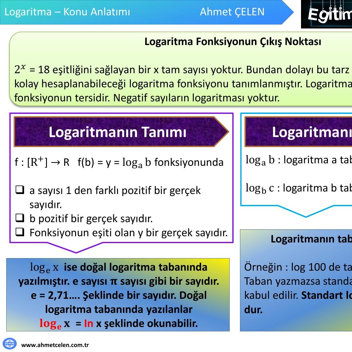 Logaritma Tüm Özellikleri - Tanımı Konu Anlatımı.pdf | DocDroid