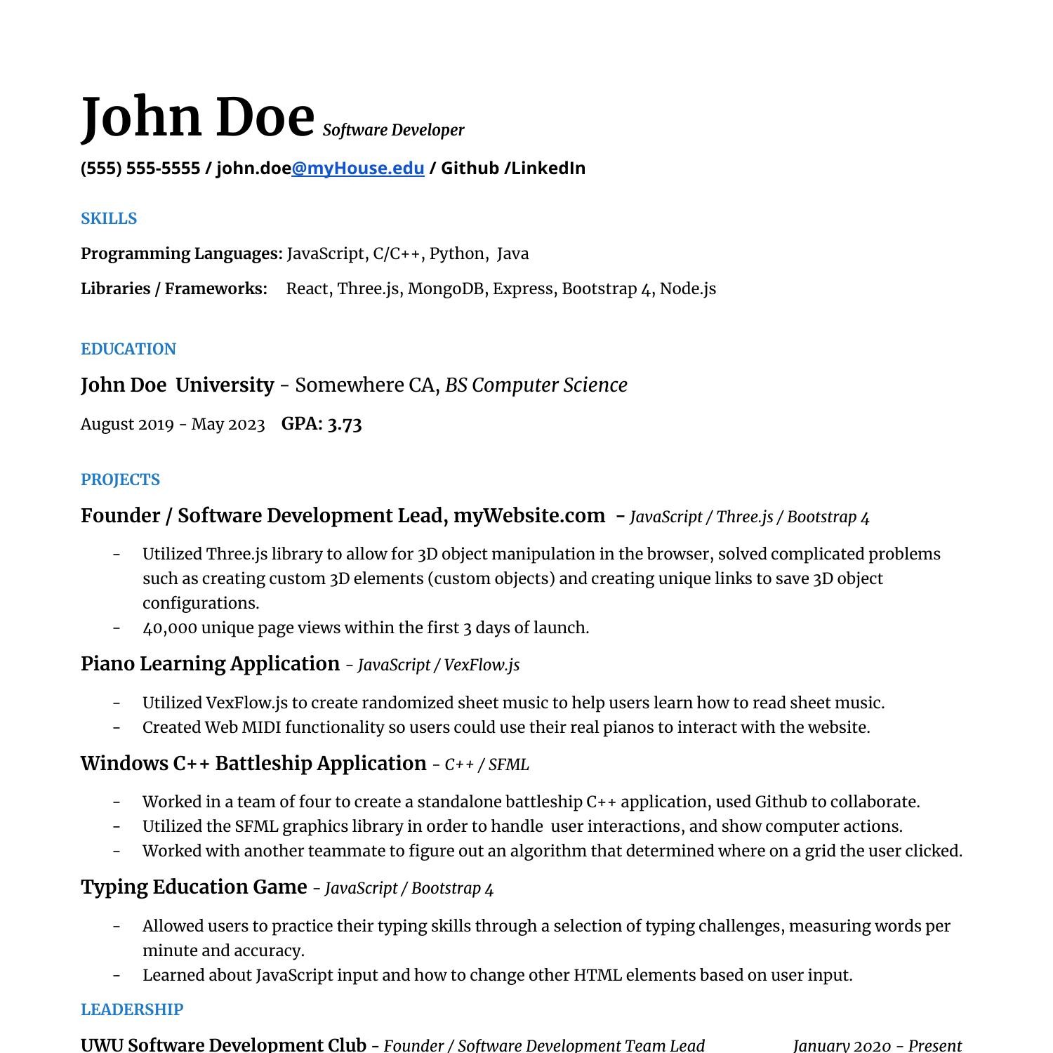 FIXED CS RESUME ONE COLUMN ANONYMOUS.pdf | DocDroid
