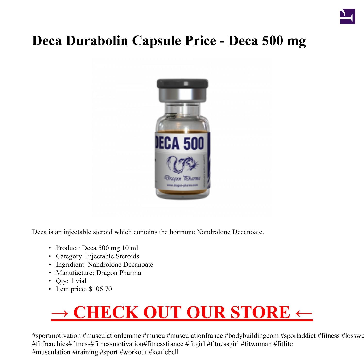 Deca Durabolin Capsule Price - Deca 500 mg 1 vial 10 ml.pdf | DocDroid