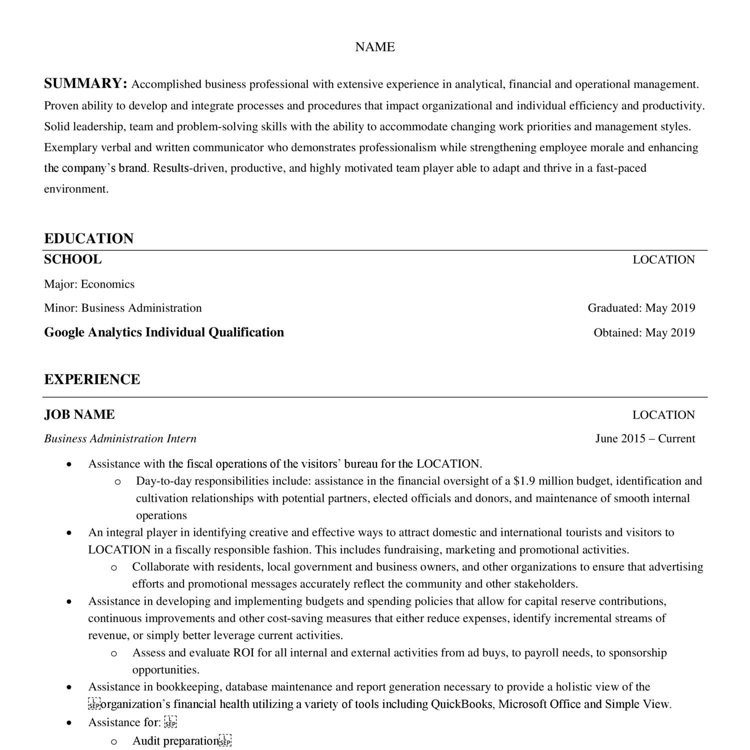 Resume Sample.docx | DocDroid