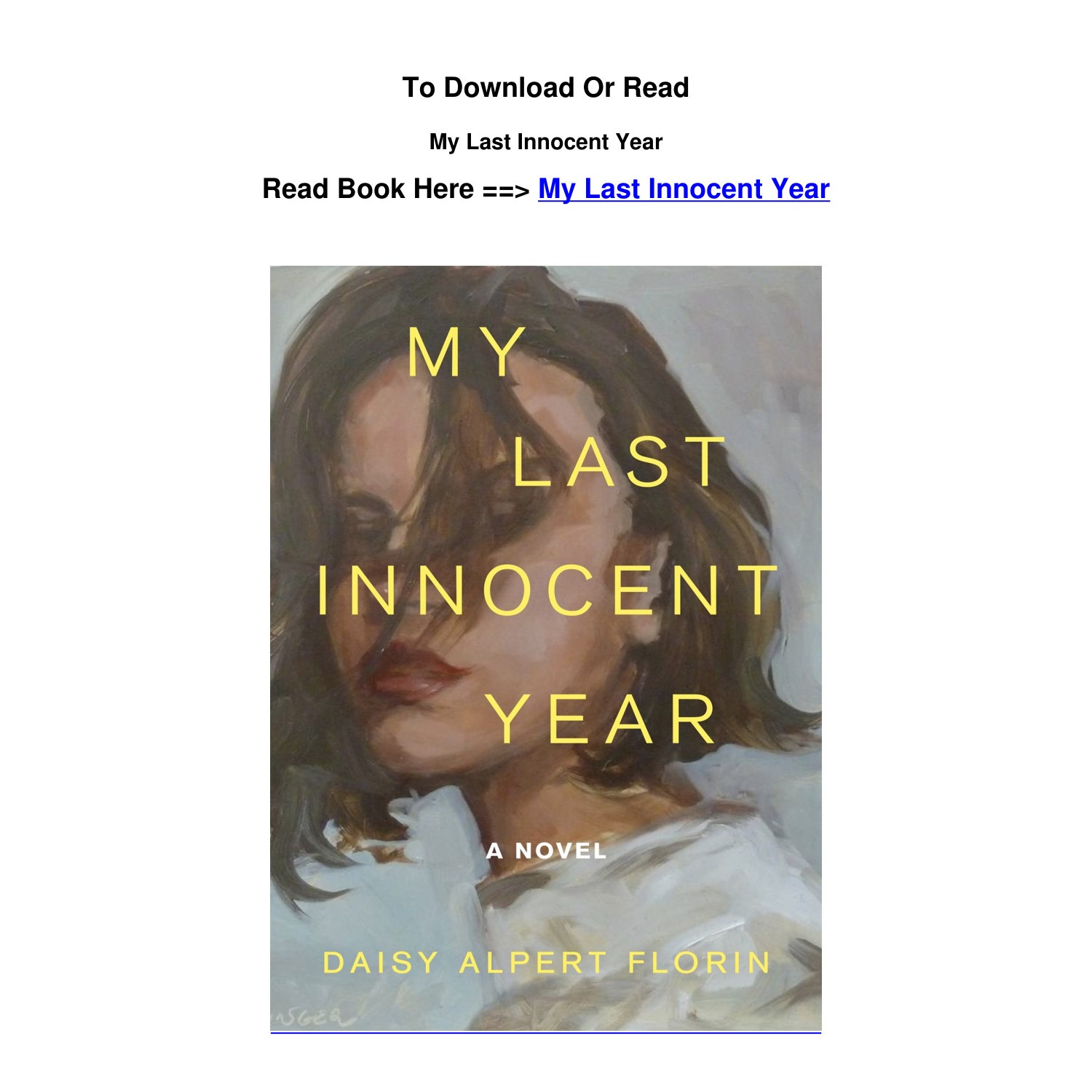 EPub DOWNLOAD My Last Innocent Year By Daisy Alpert Florin.pdf | DocDroid