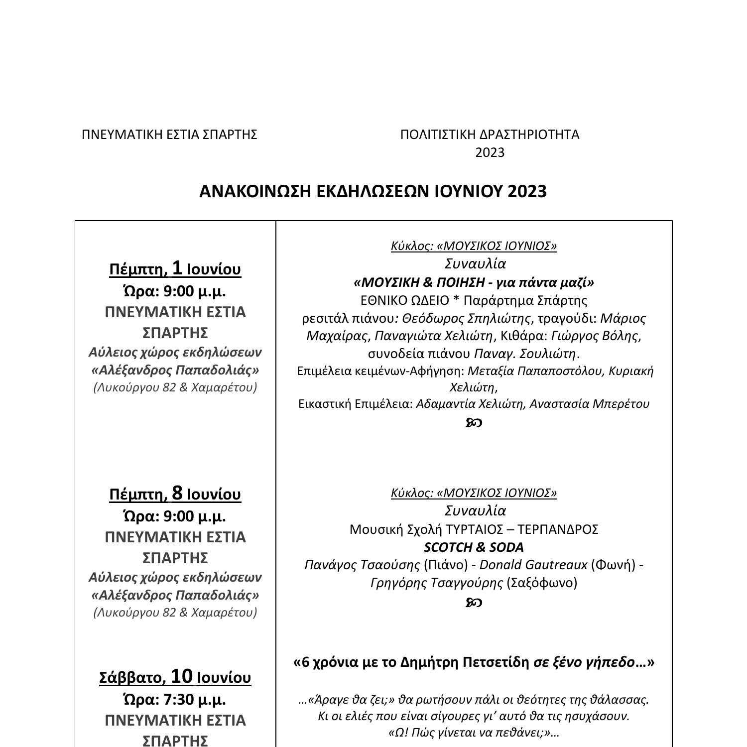 ΑΝΑΚΟΙΝΩΣΗ ΕΚΔΗΛΩΣΕΩΝ Π.Ε.Σ. ΙΟΥΝΙΟΥ 2023 (1).doc | DocDroid