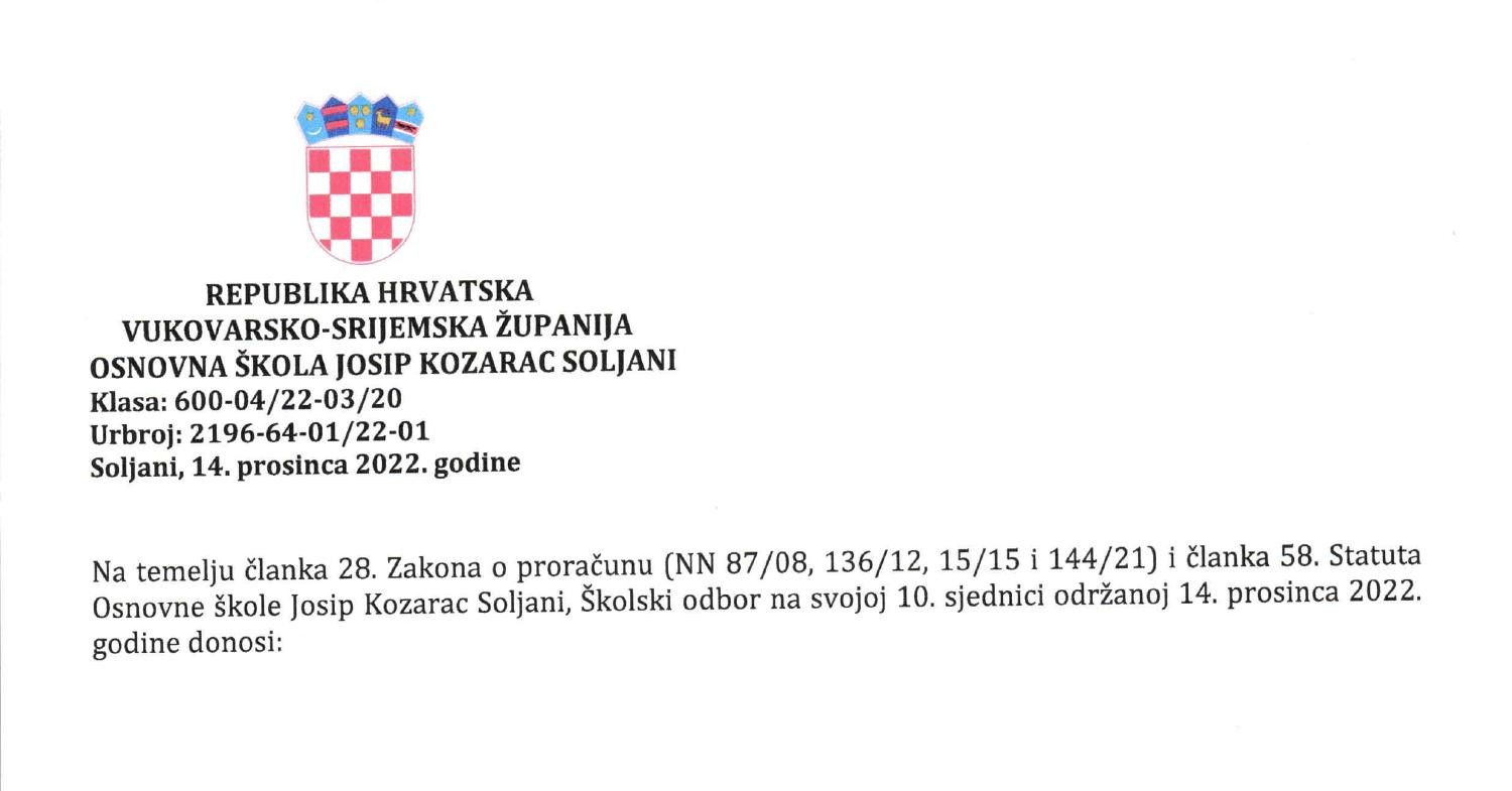 Odluka o usvajanju financijskog plana za 2023 i projekcije.pdf | DocDroid