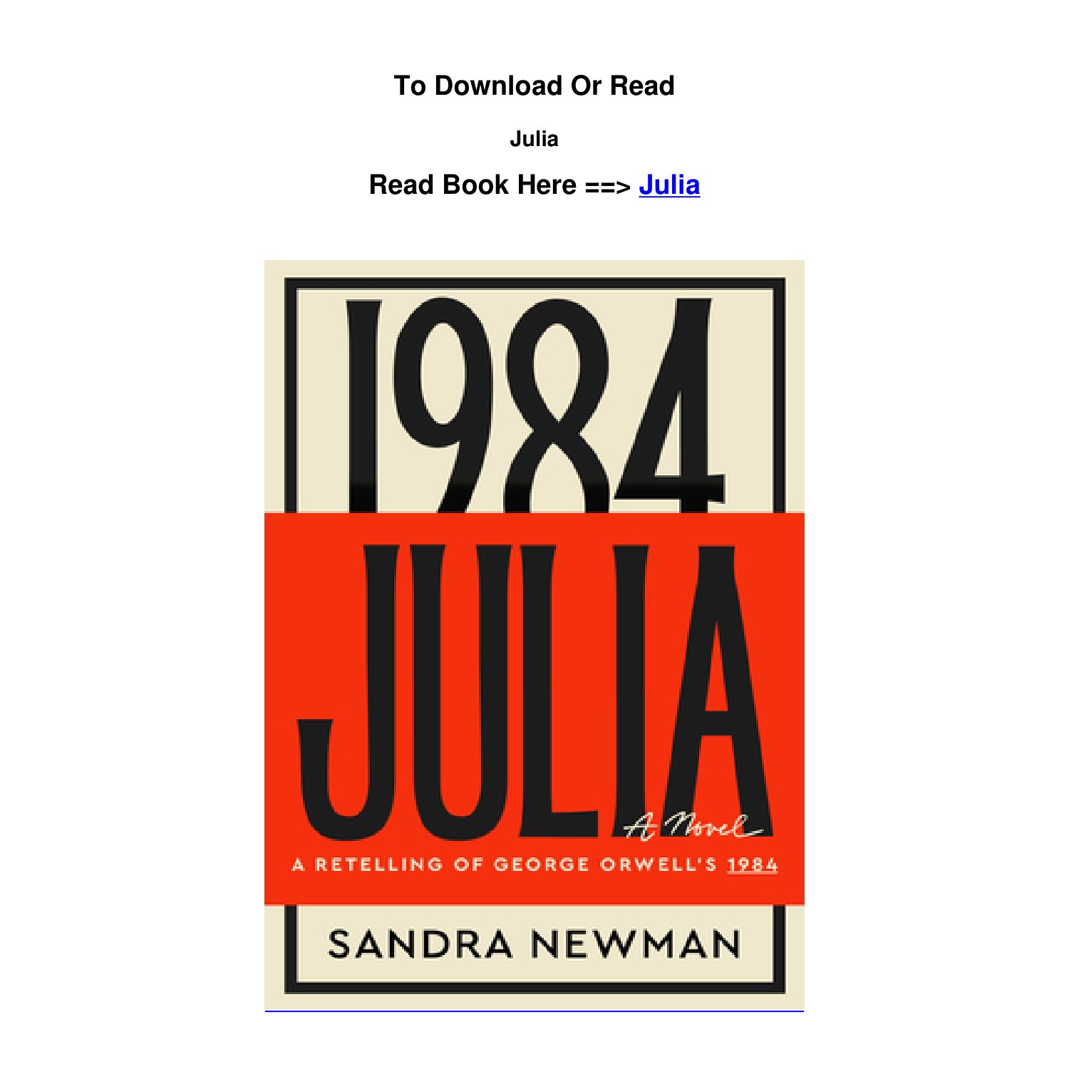 Download EPub Julia BY Sandra Newman.pdf | DocDroid