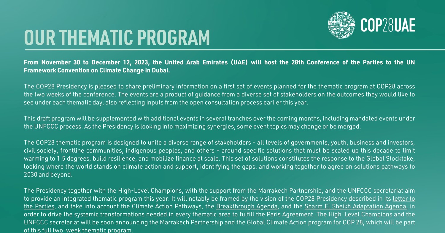 COP28PresentationThematicDayspdf (1).pdf | DocDroid