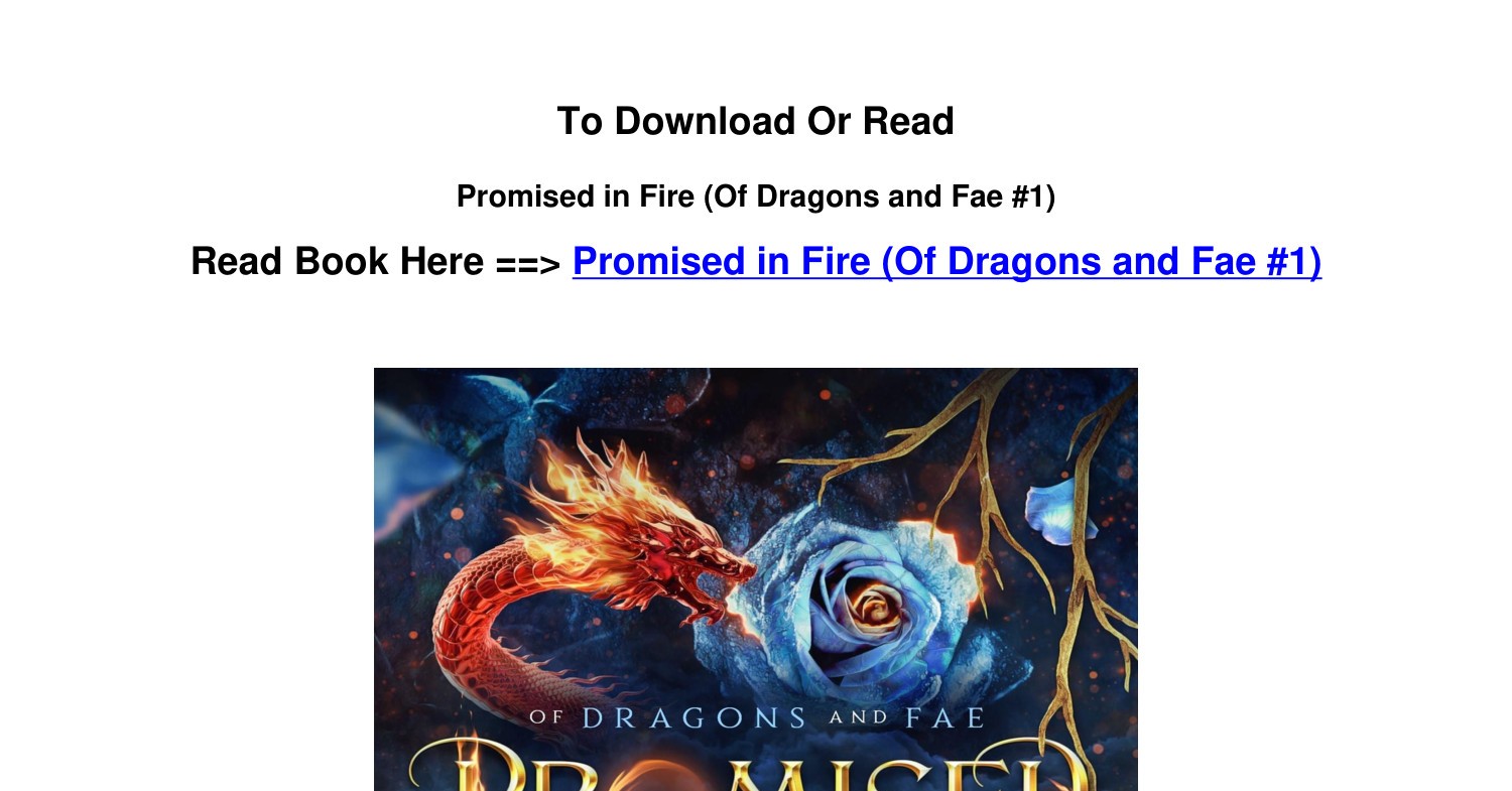 download PDF Promised in Fire Of Dragons and Fae 1 by Jasmine Walt.pdf ...