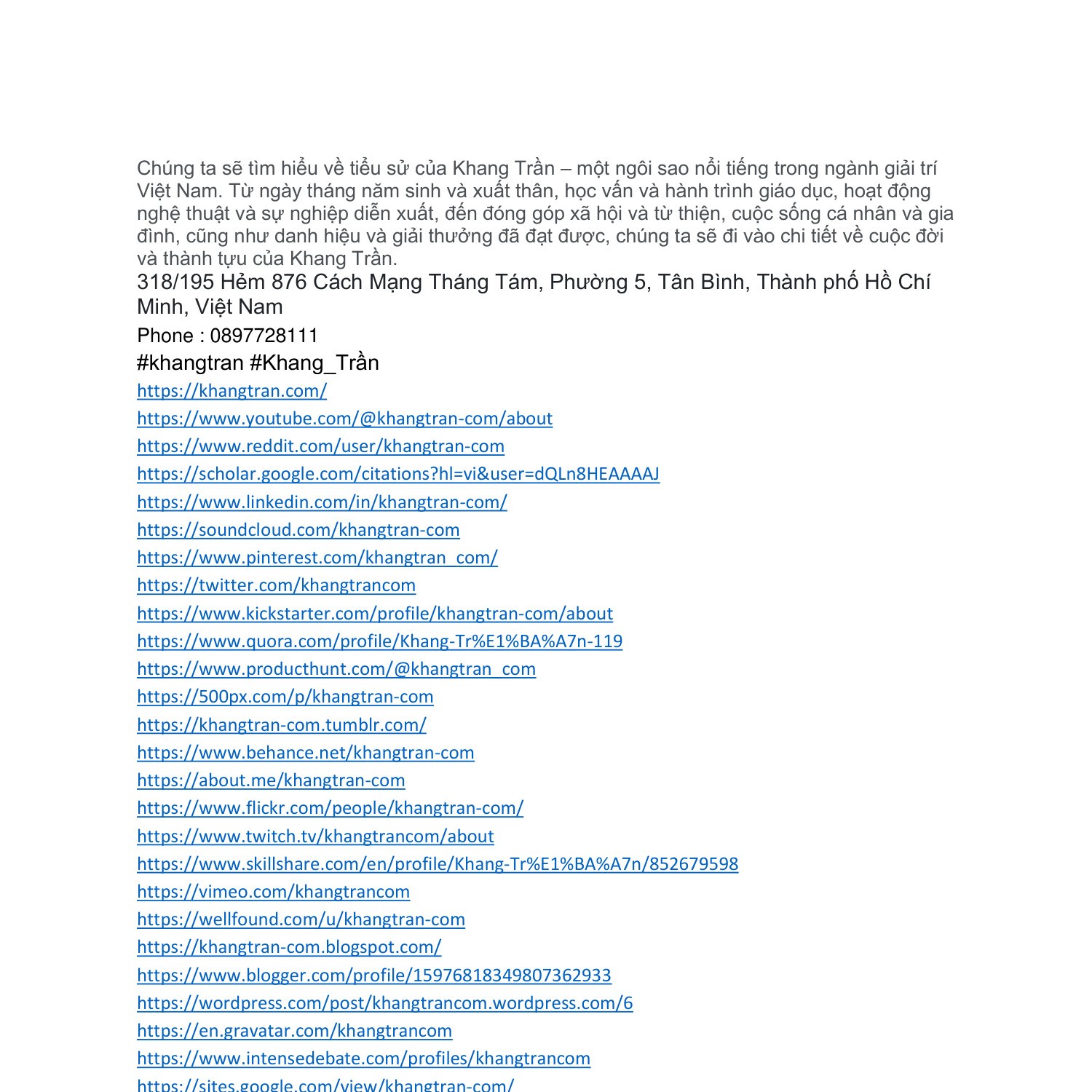 Chúng ta sẽ tìm hiểu về tiểu sử của Khang Trần.docx | DocDroid