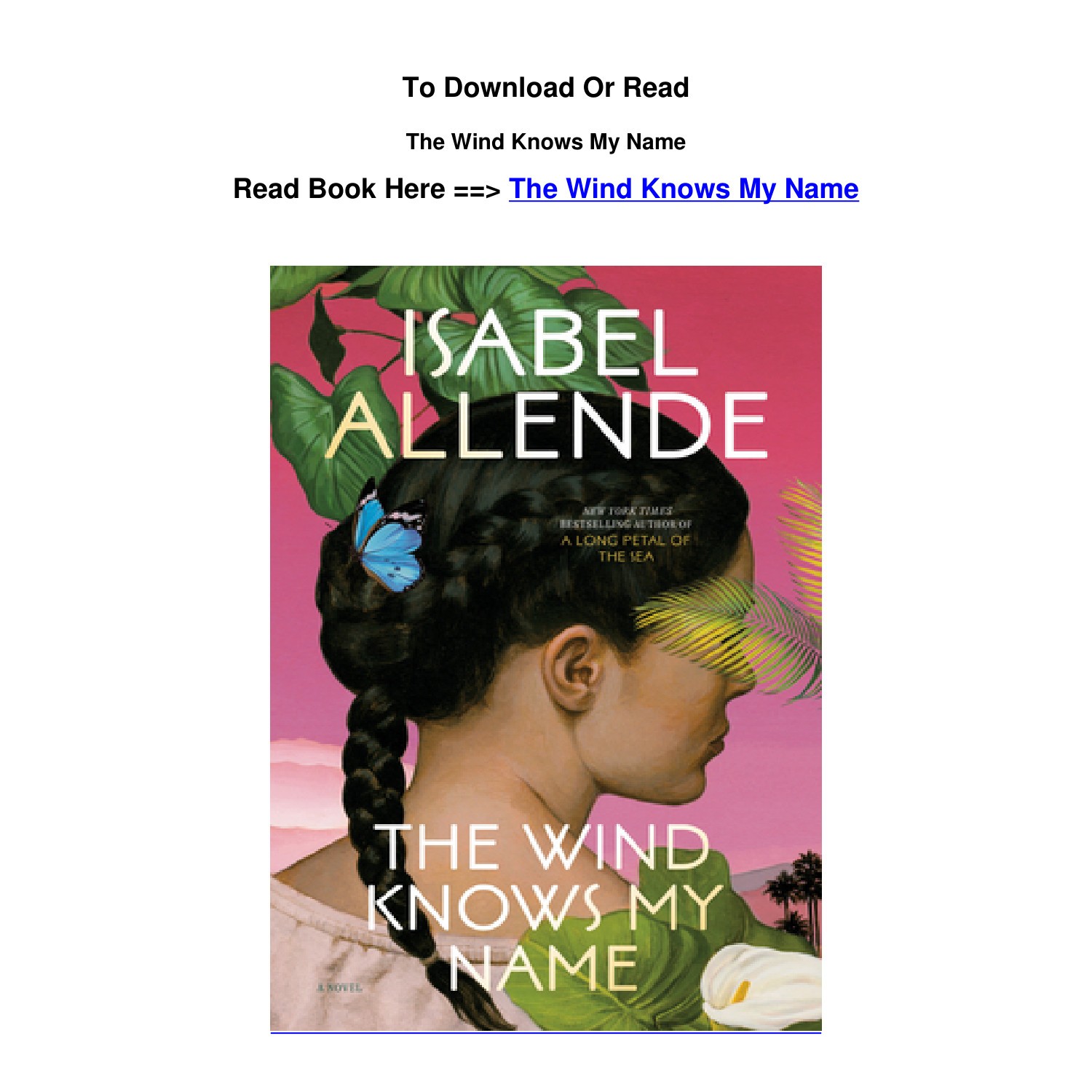 DOWNLOAD EPUB The Wind Knows My Name By Isabel Allende.pdf | DocDroid