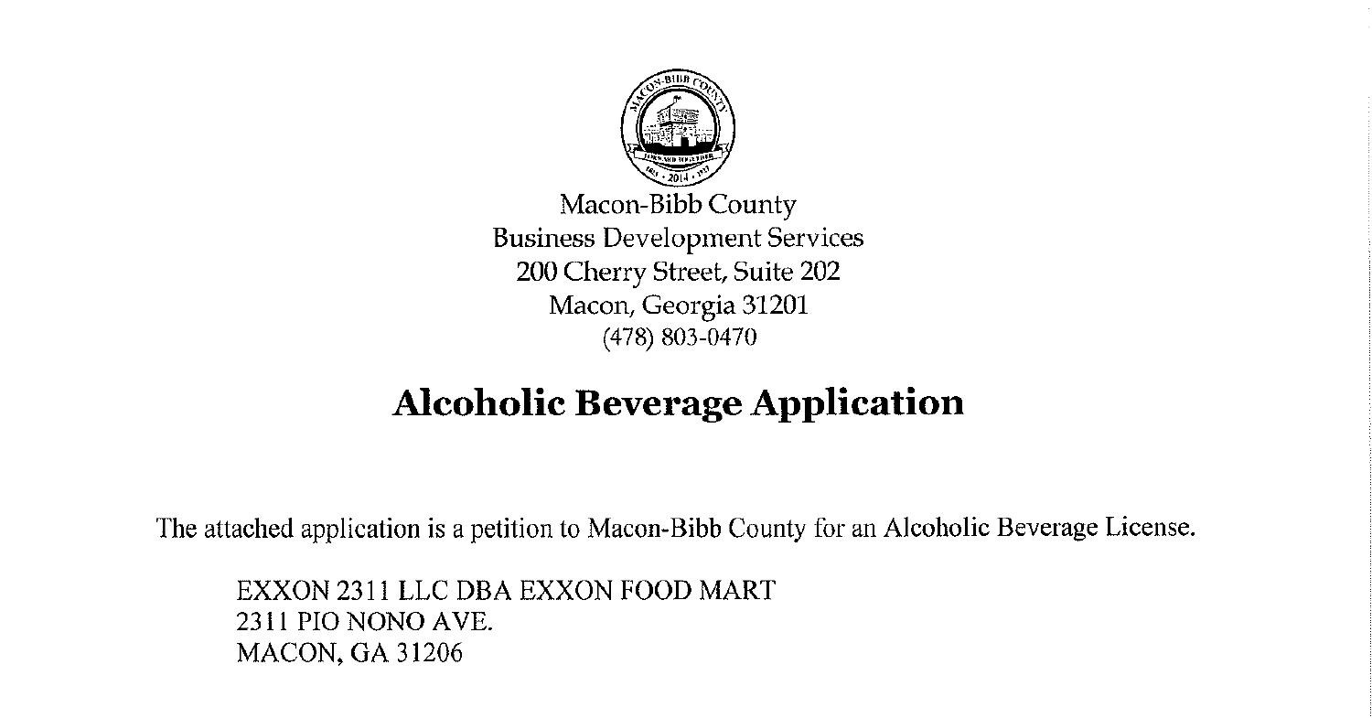 7-7-2020 New Licesnse - Exxon 2311 LLC DBA Exxon Food Mart.pdf | DocDroid