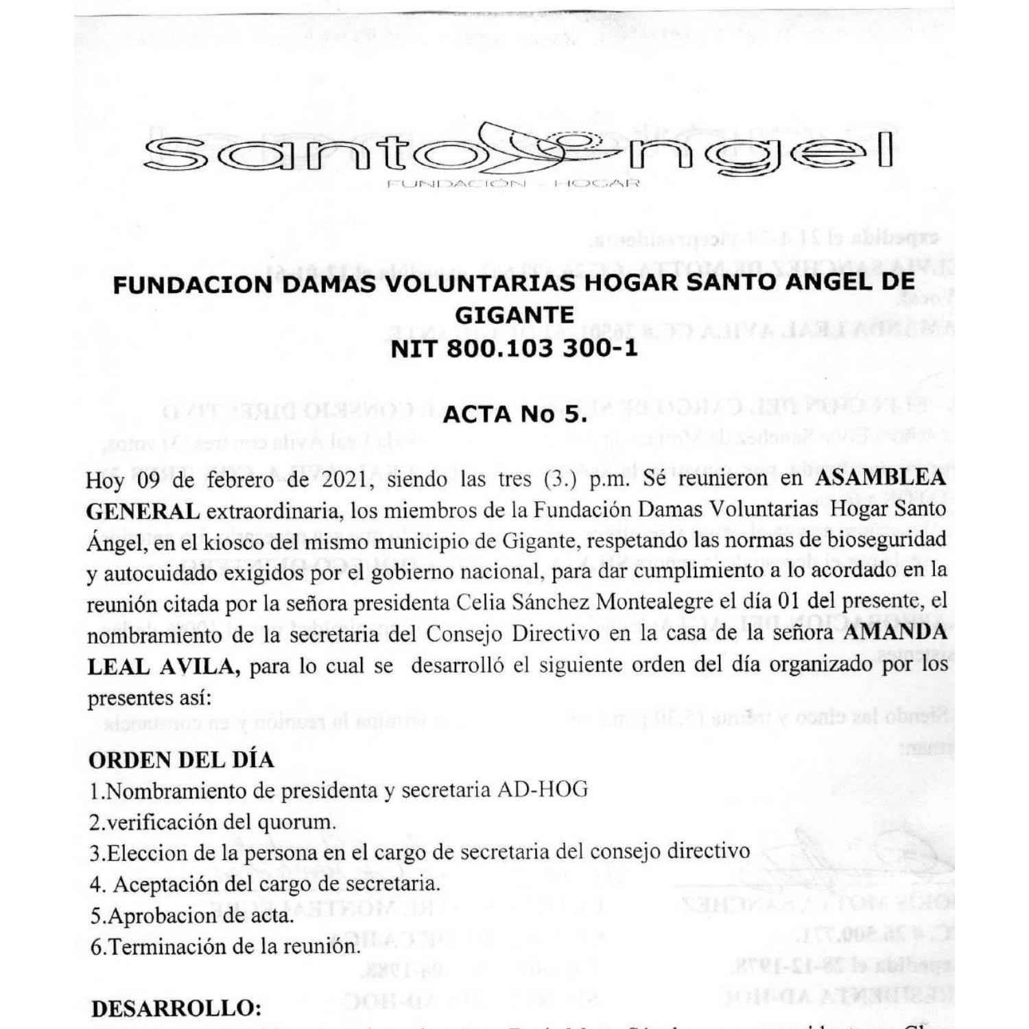 ACTA # 5 ASAMBLEA GENERAL 2021.pdf | DocDroid