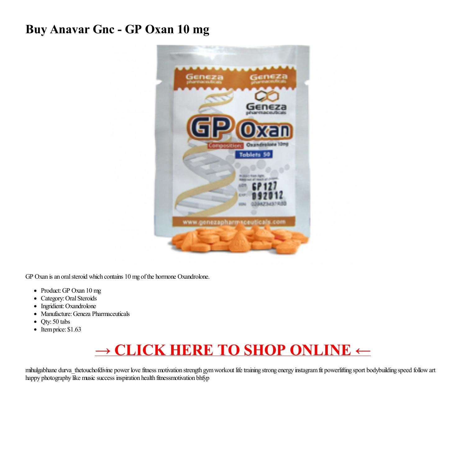 Buy Anavar Gnc - GP Oxan 10 mg 50 tabs -html.pdf | DocDroid