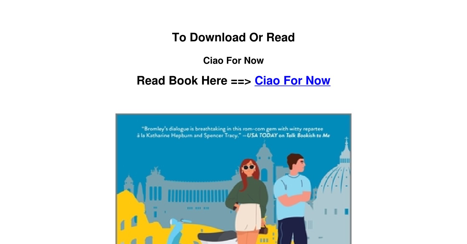 DOWNLOAD Pdf Ciao For Now by Kate Bromley.pdf | DocDroid
