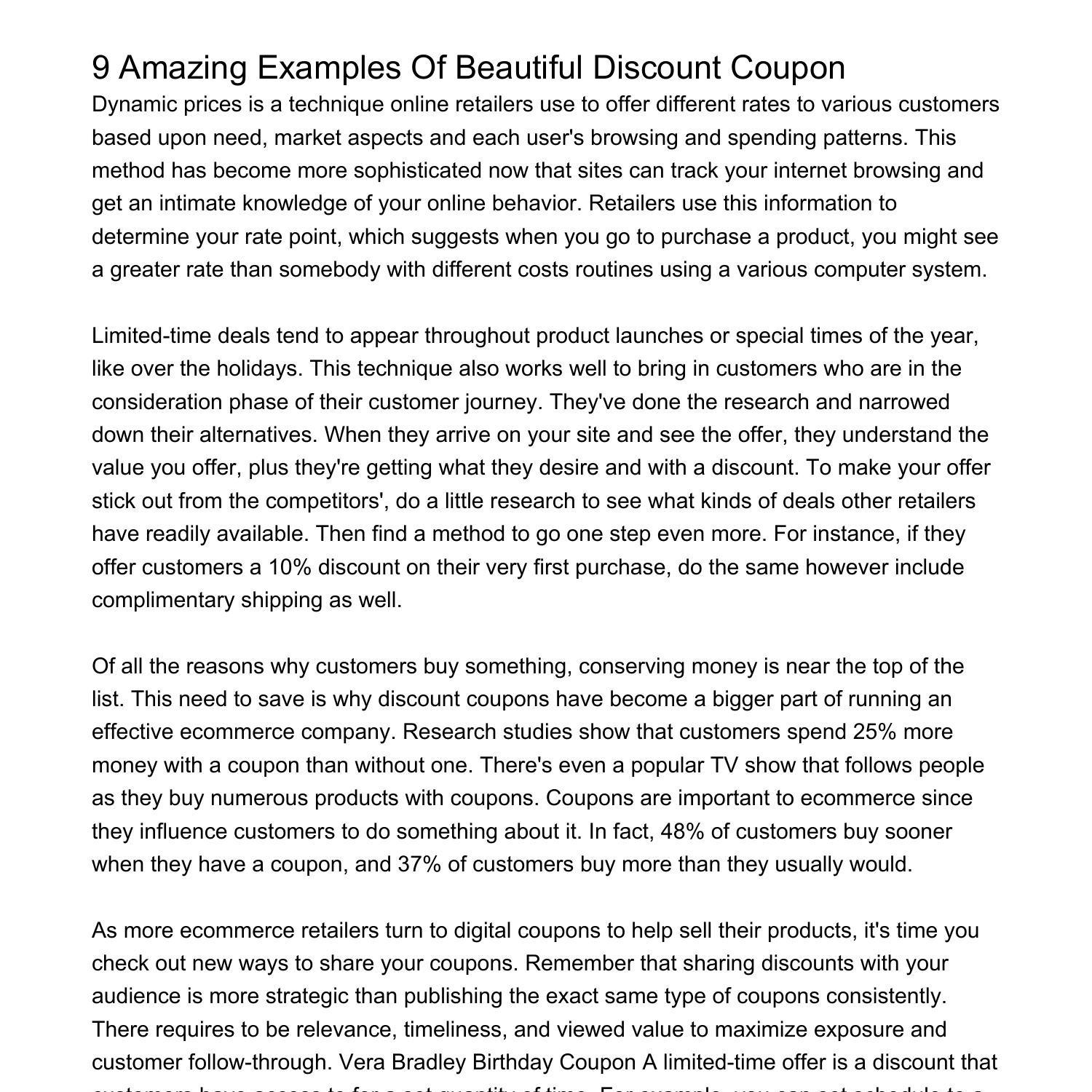 9 Amazing Examples Of Beautiful Discount Coupon Eyzkq pdf pdf DocDroid