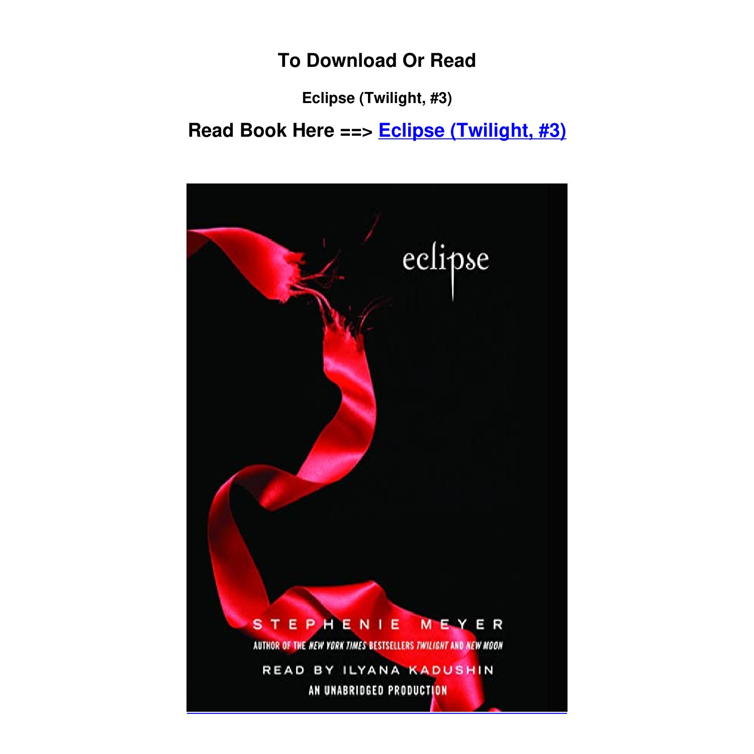 DOWNLOAD EPUB Eclipse Twilight 3 By Stephenie Meyer.pdf | DocDroid