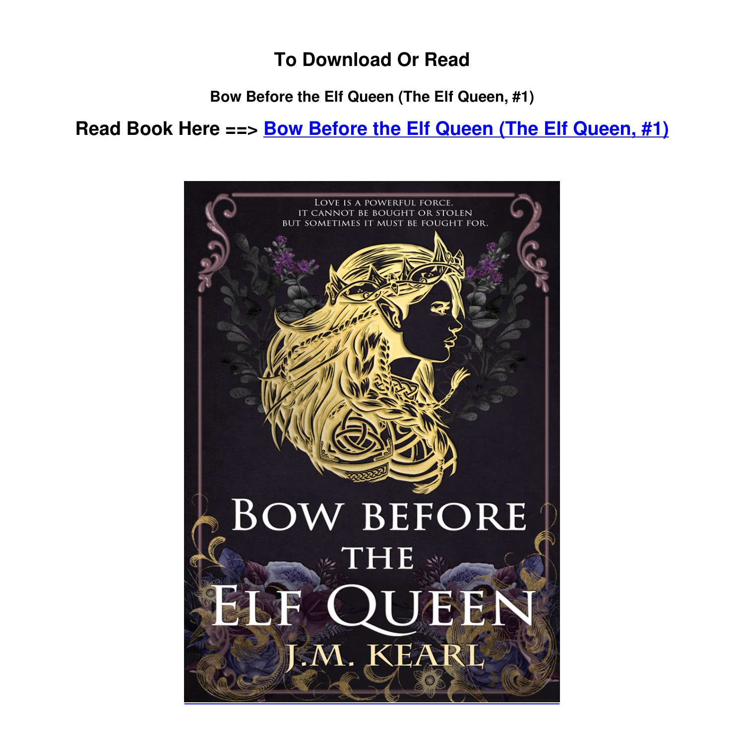 download pdf Bow Before the Elf Queen The Elf Queen 1 By J M Kearl.pdf | DocDroid