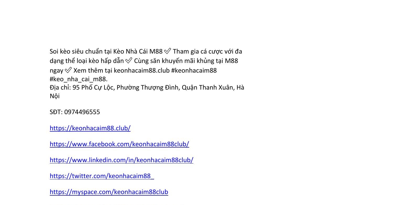 Kèo Nhà Cái M88.docx | DocDroid