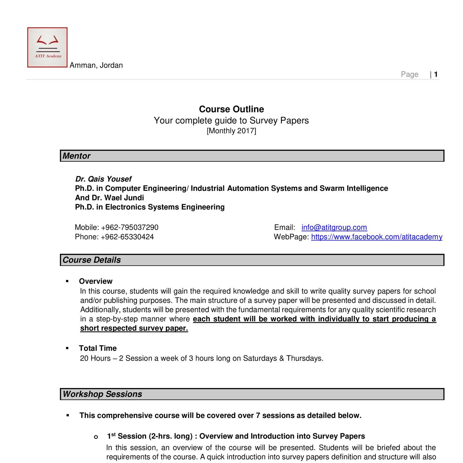 Your complete guide to Survey Papers - Course - ATIT.pdf | DocDroid