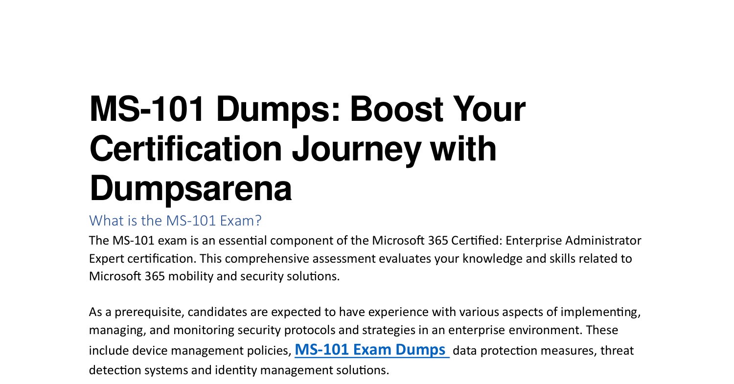 MS-101 Dumps.pdf | DocDroid