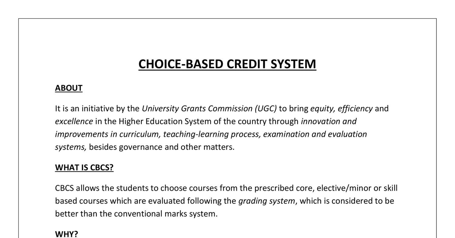 Choice Based Credit System.pdf | DocDroid