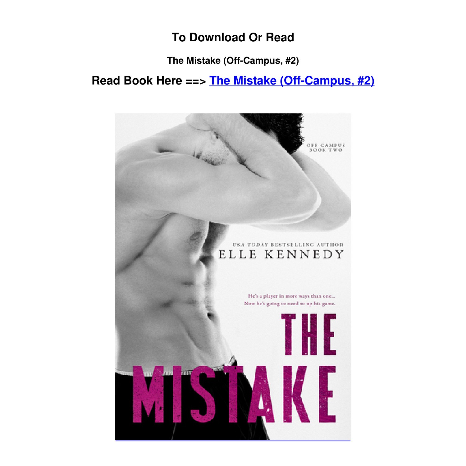 download EPUB The Mistake Off Campus 2 by Elle Kennedy.pdf | DocDroid