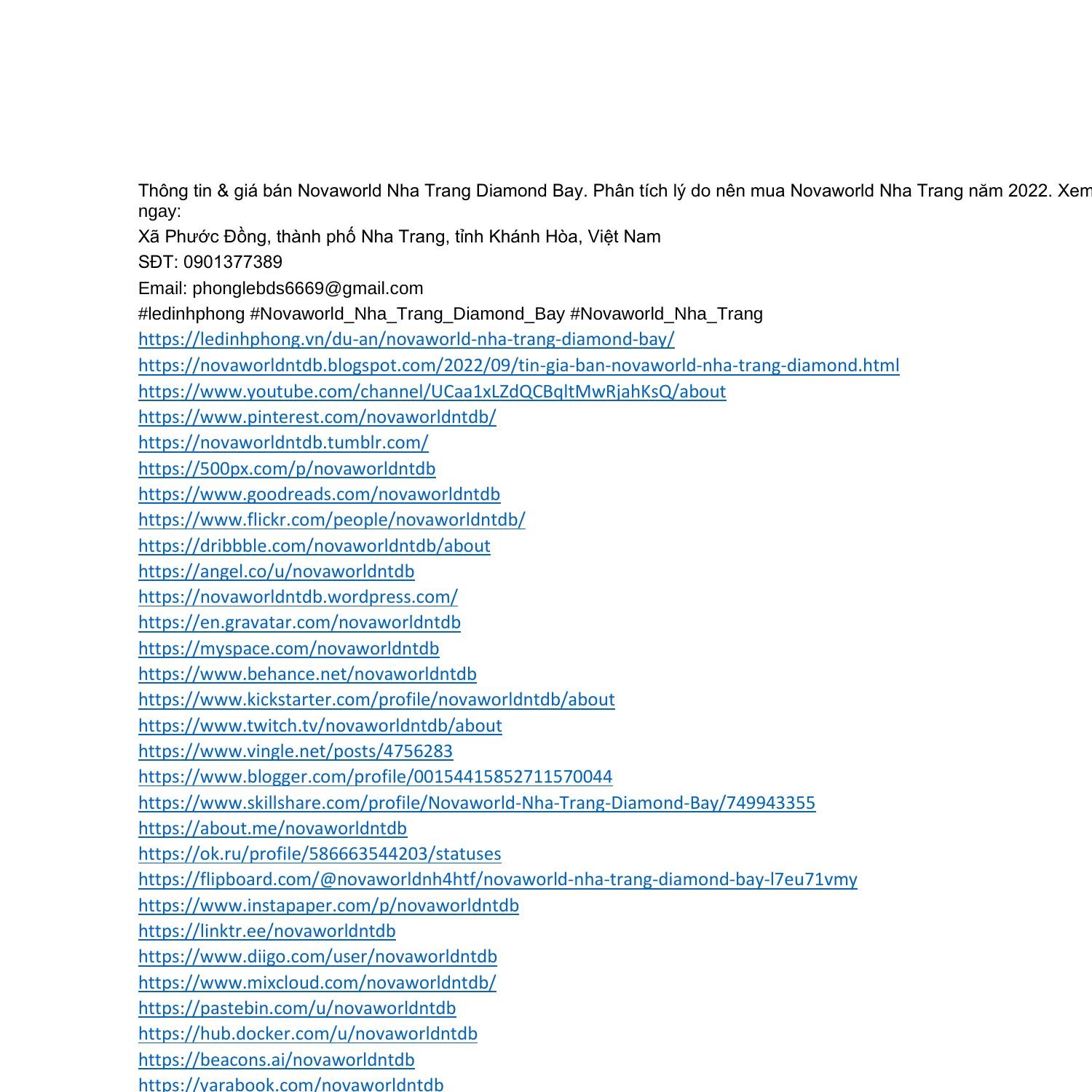 Novaworld Nha Trang Diamond Bay.docx | DocDroid