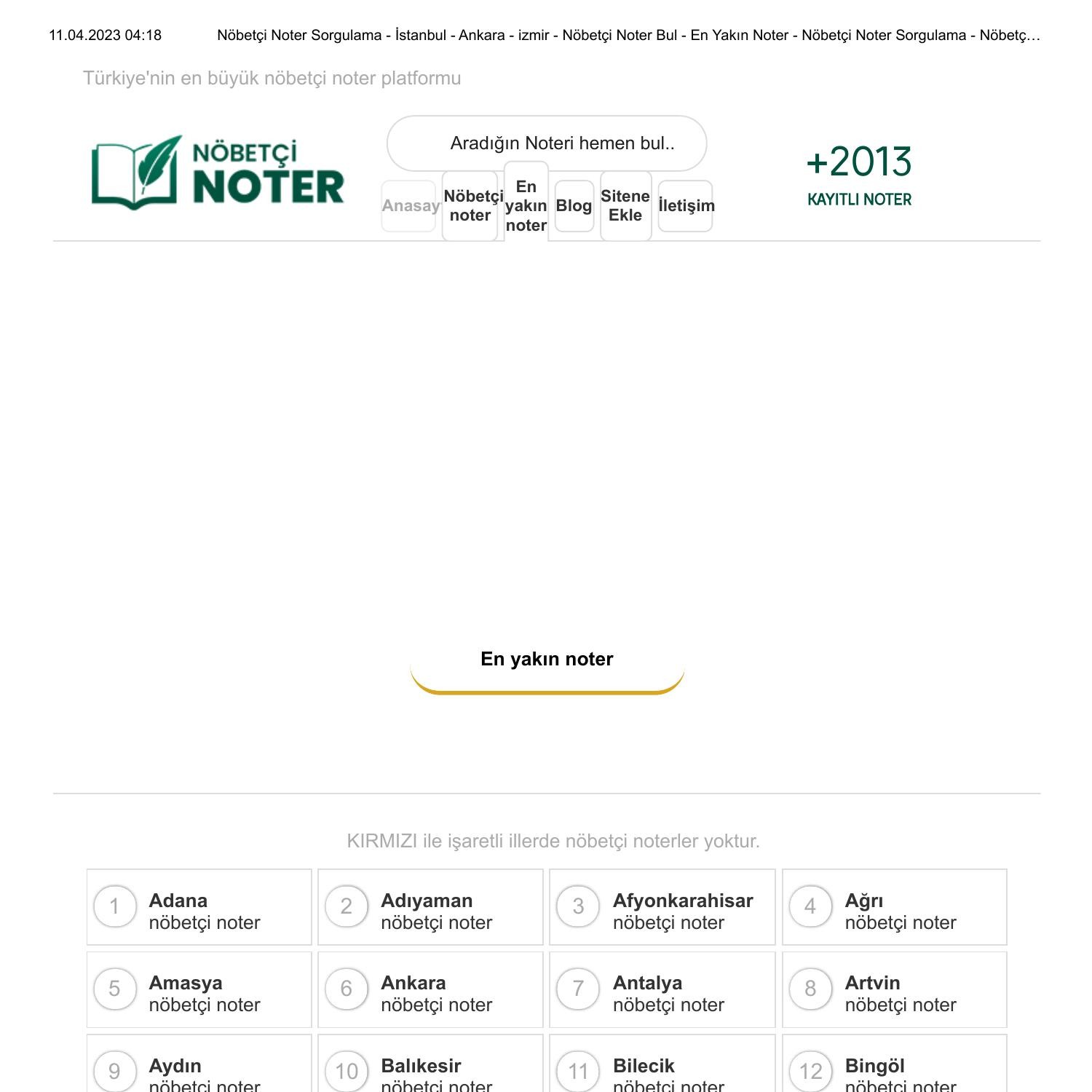 Nöbetçi Noter Sorgulama - İstanbul - Ankara - izmir - Nöbetçi Noter Bul ...