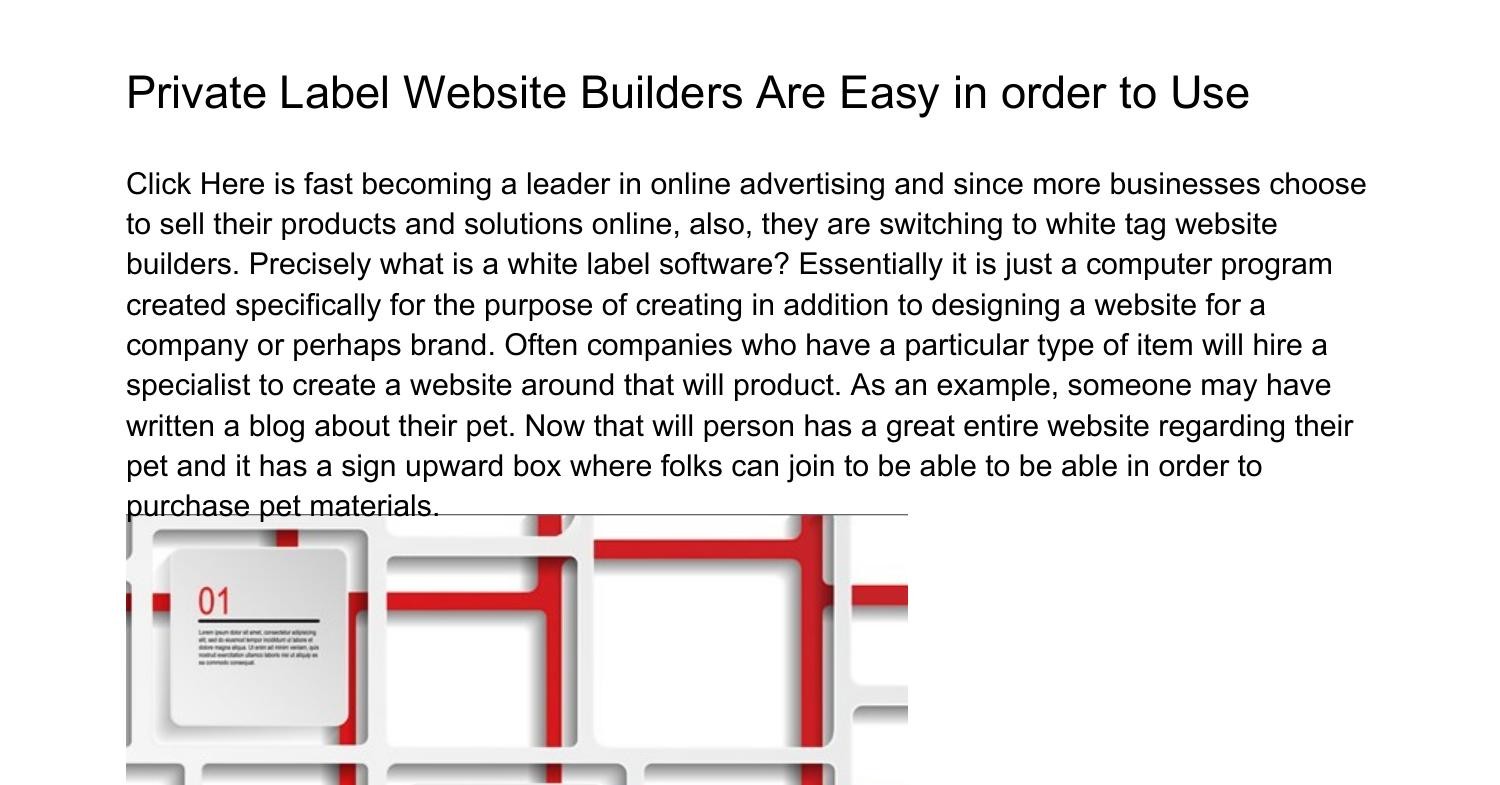 Private Label Website Builders Are Easy in order to Useywmub.pdf.pdf ...