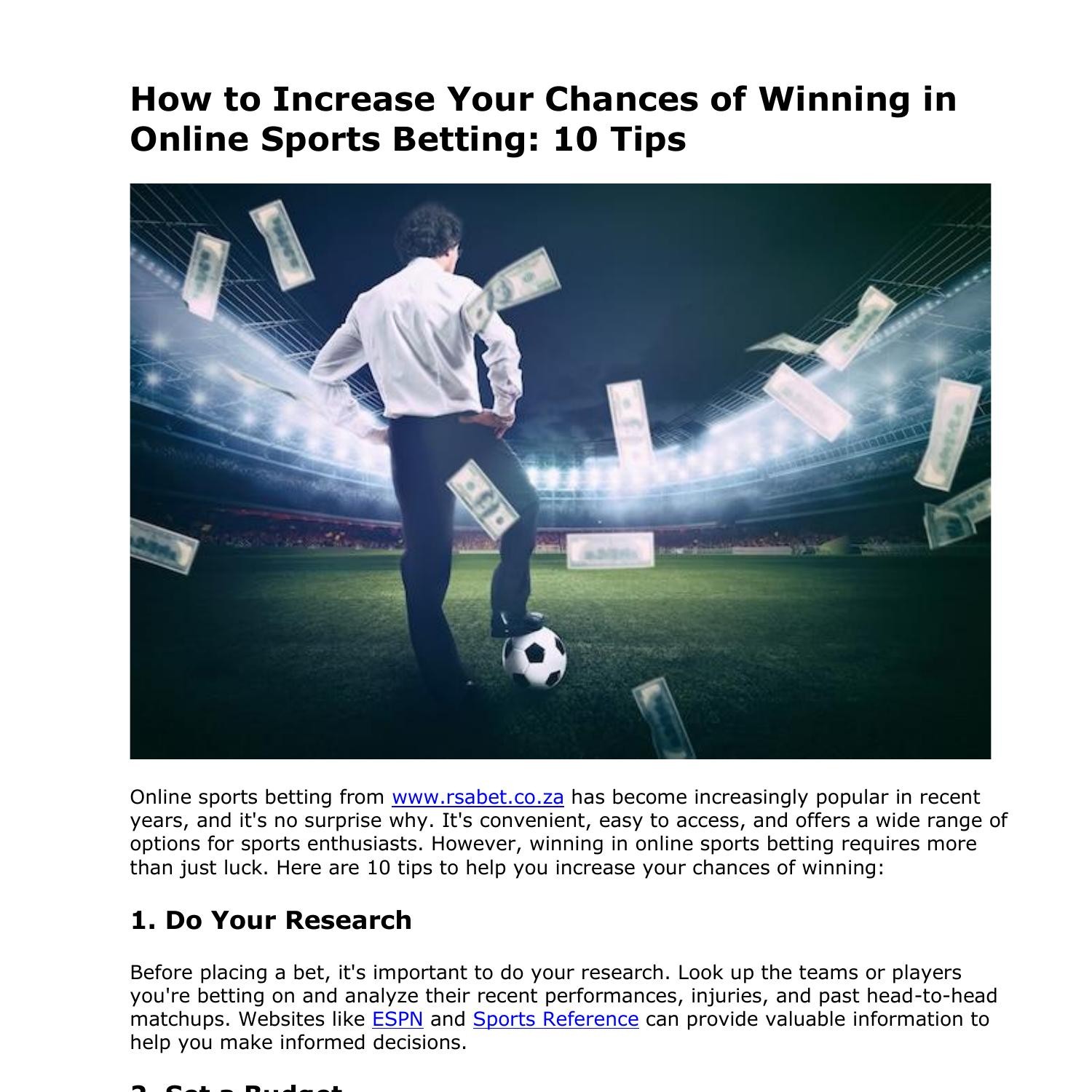 How to Increase Your Chances of Winning in Online Sports Betting.docx | DocDroid