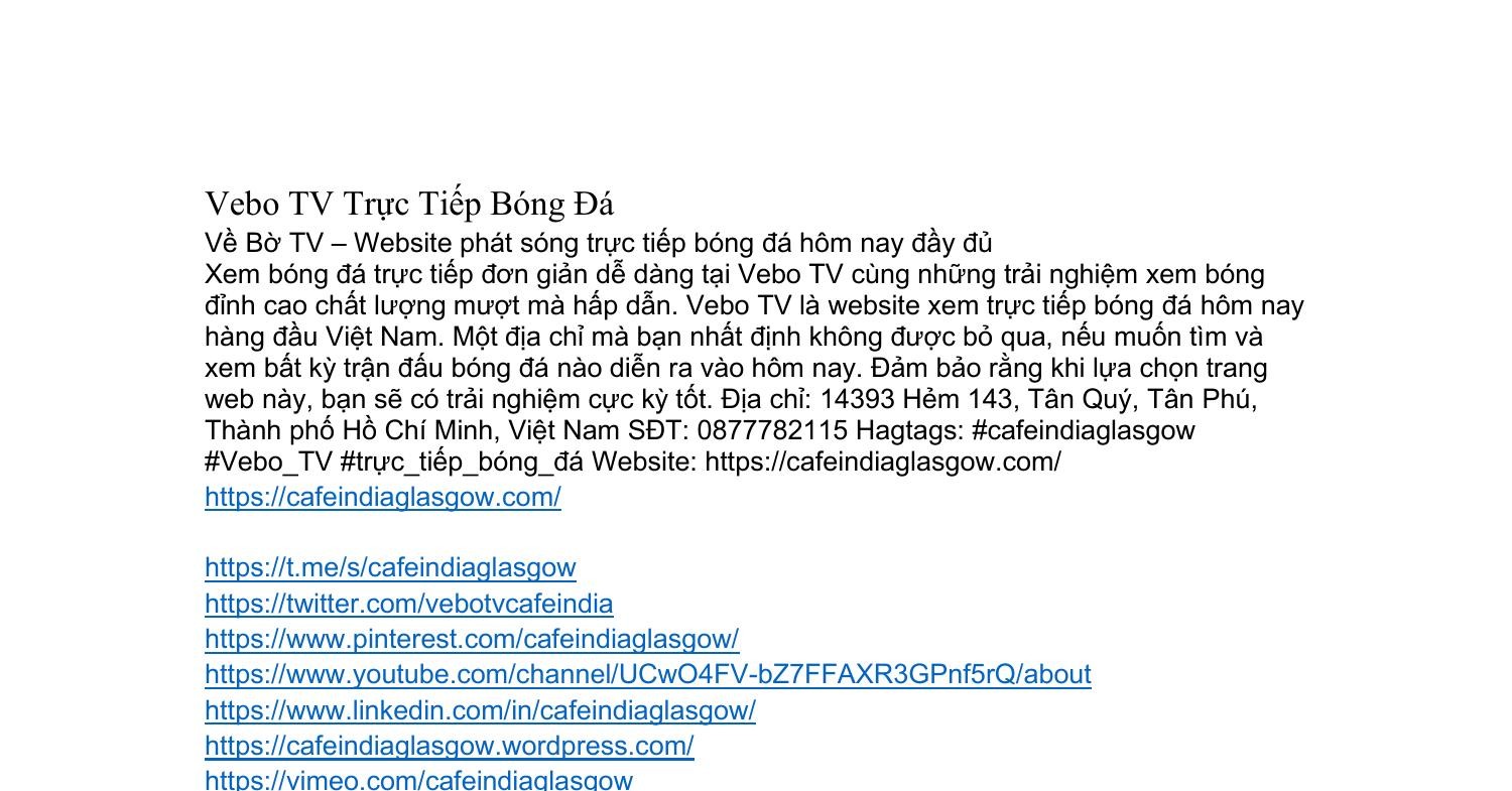 Vebo TV Trực Tiếp Bóng Đá.docx | DocDroid