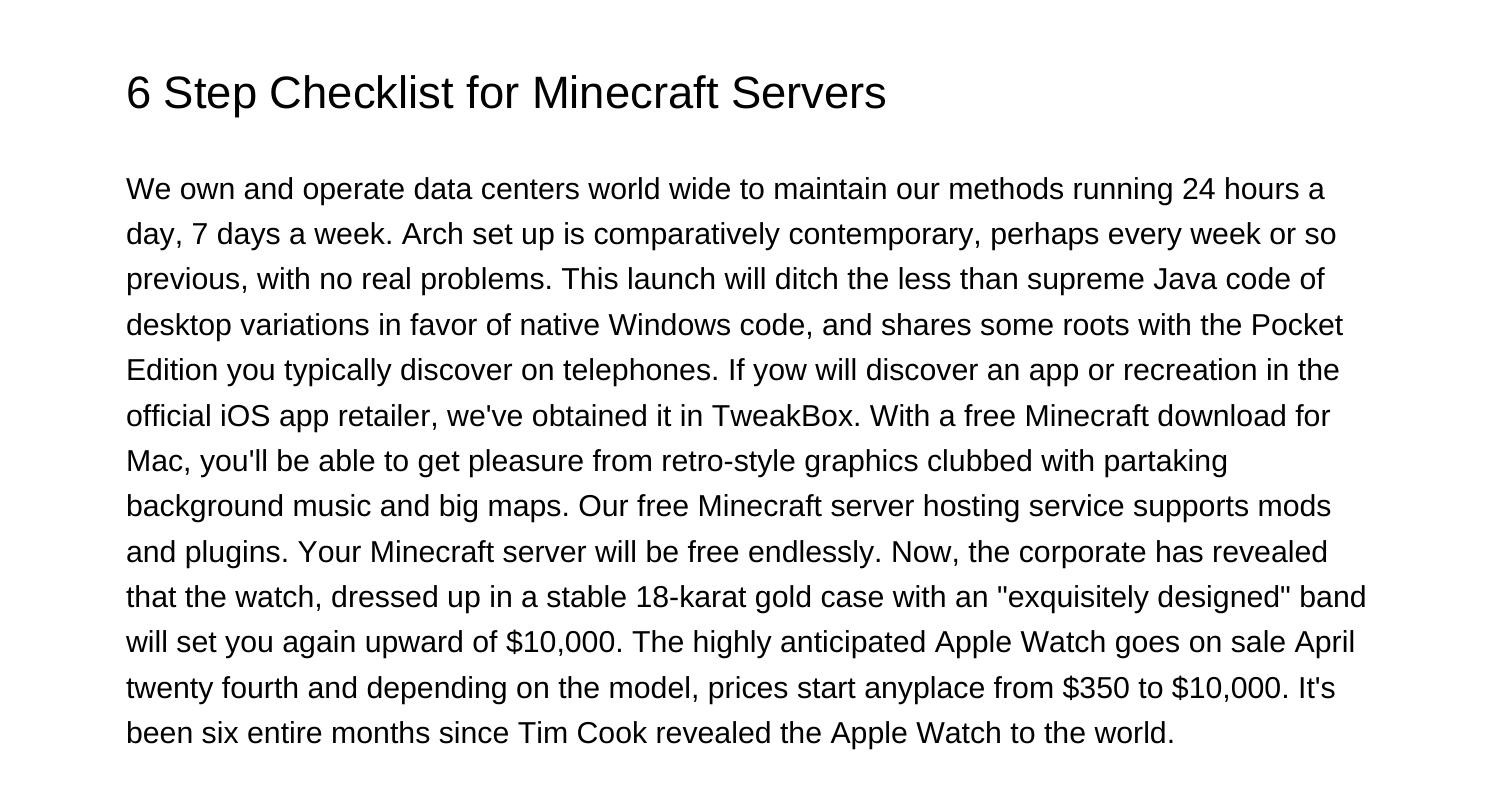 5 Step Checklist for Minecraft Serverszgfwr.pdf.pdf | DocDroid
