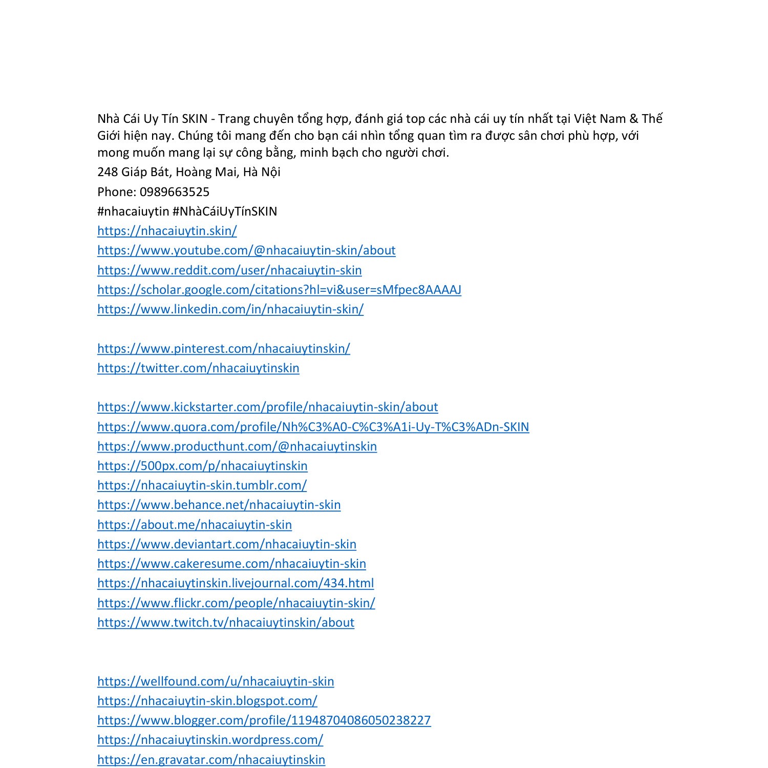 Nhà Cái Uy Tín SKIN.docx | DocDroid