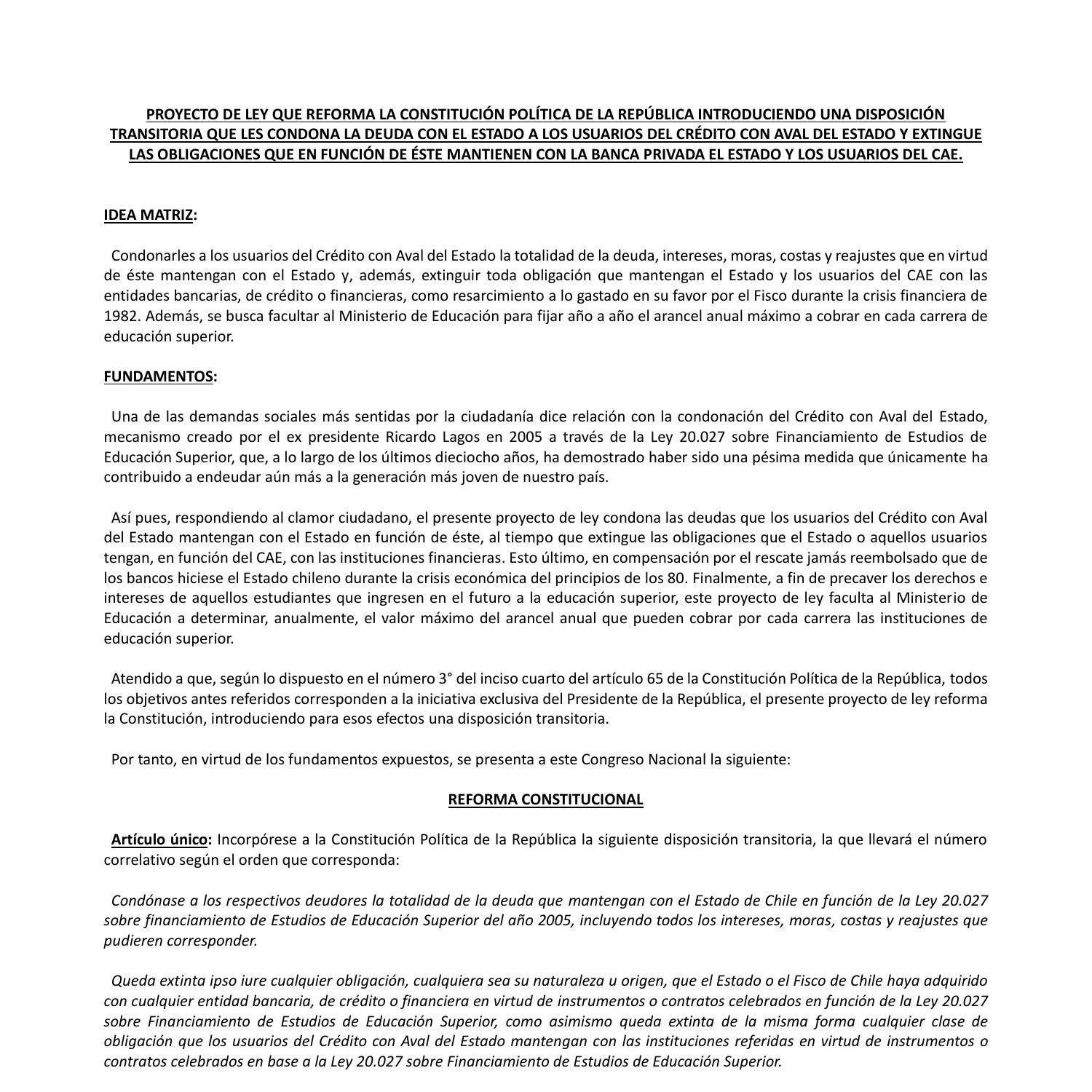 Proyecto Condonación CAE.pdf | DocDroid