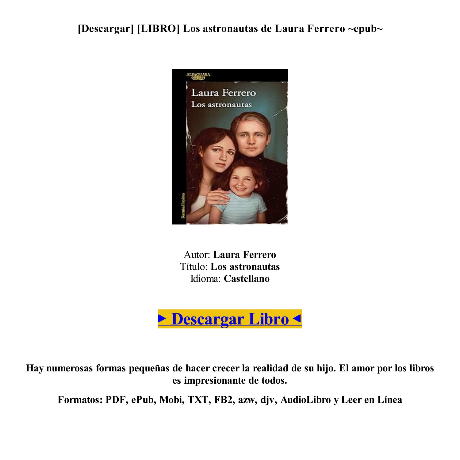 (Libro) (PDF EPUB) Los astronautas de Laura Ferrero [LIBRO].pdf | DocDroid