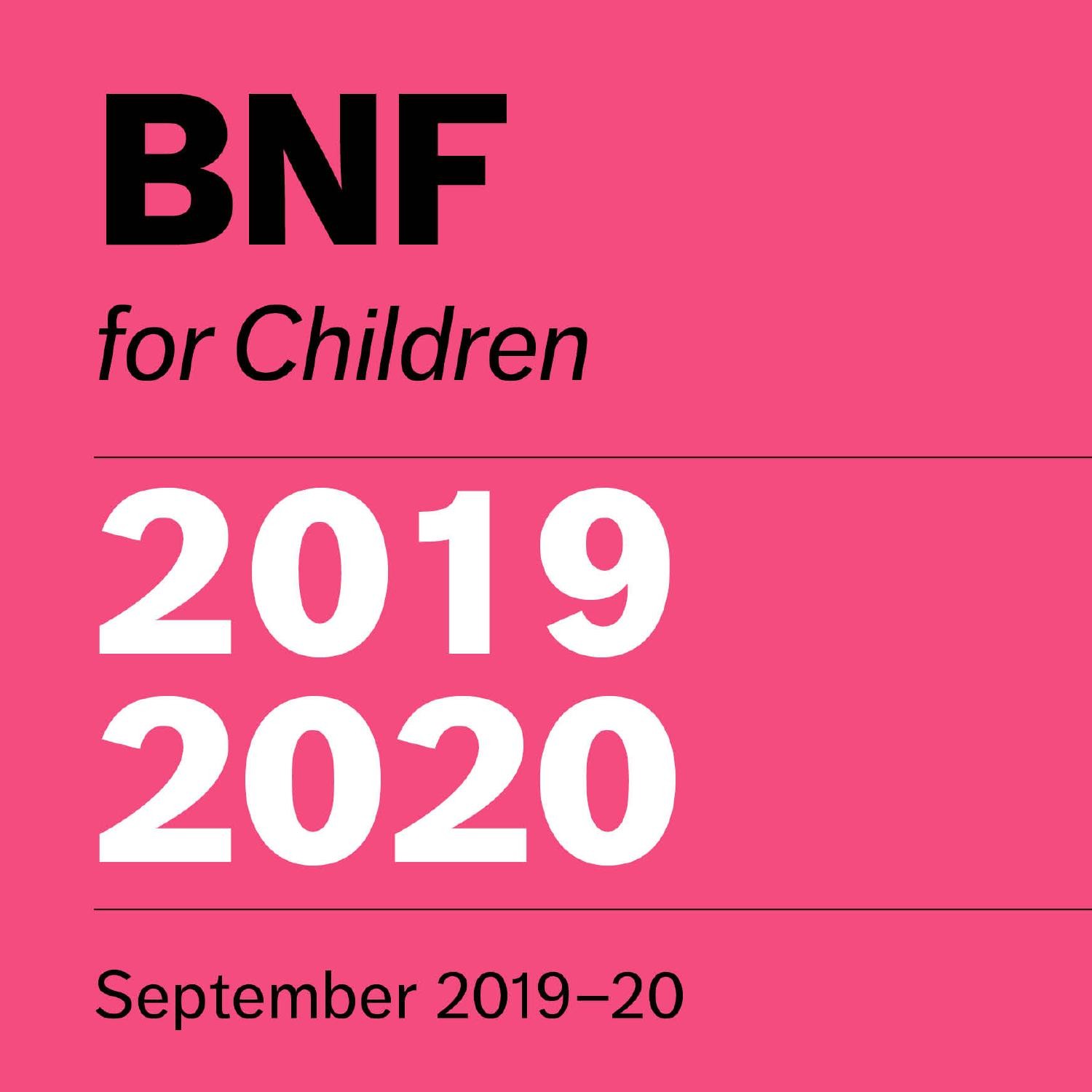 Paediatric Formulary Committee - BNF for Children 2019-2020 ...