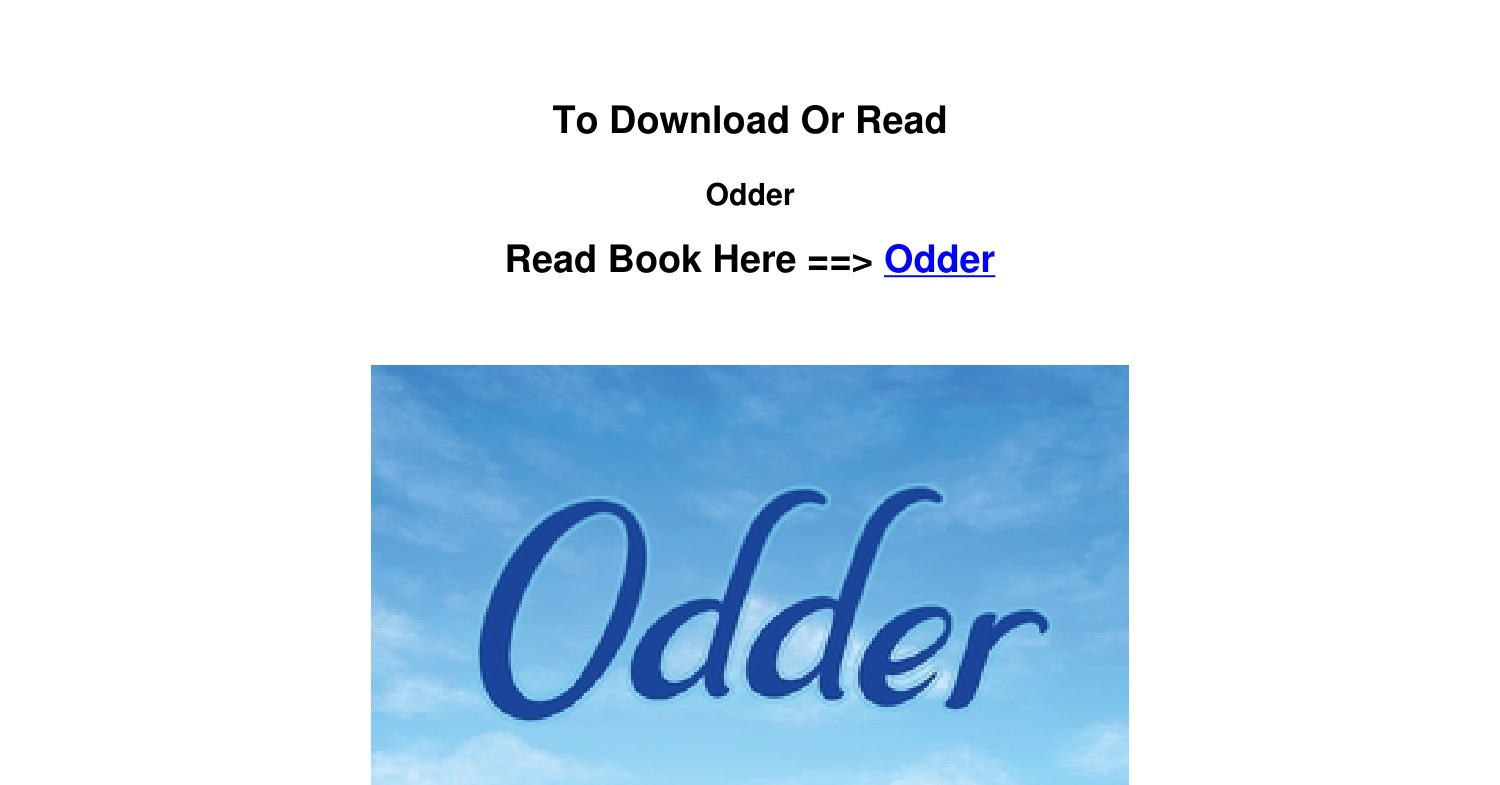 PDF DOWNLOAD Odder By Katherine Applegate.pdf | DocDroid