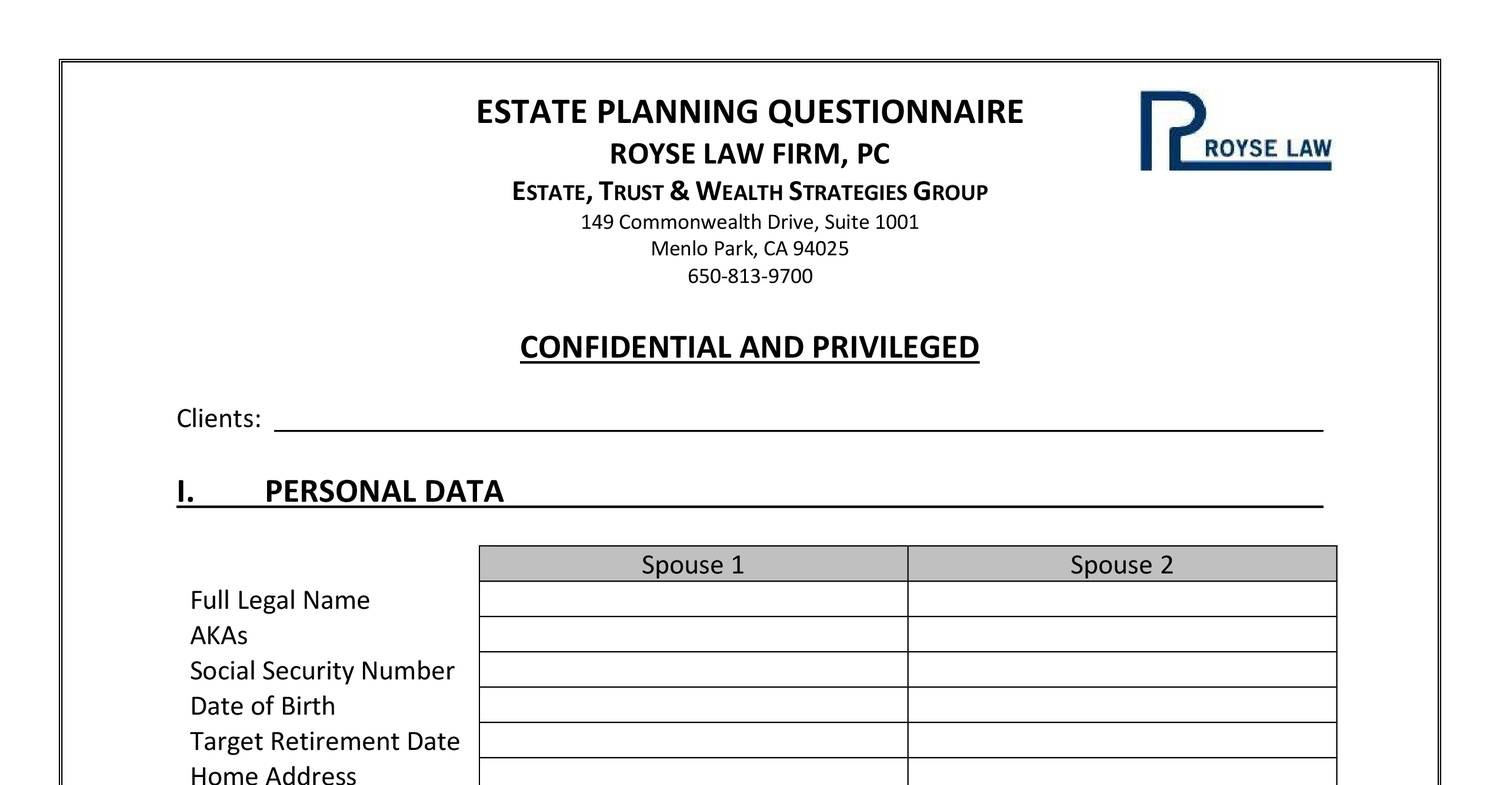 Estate Planning Questionnaire -Married.pdf | DocDroid
