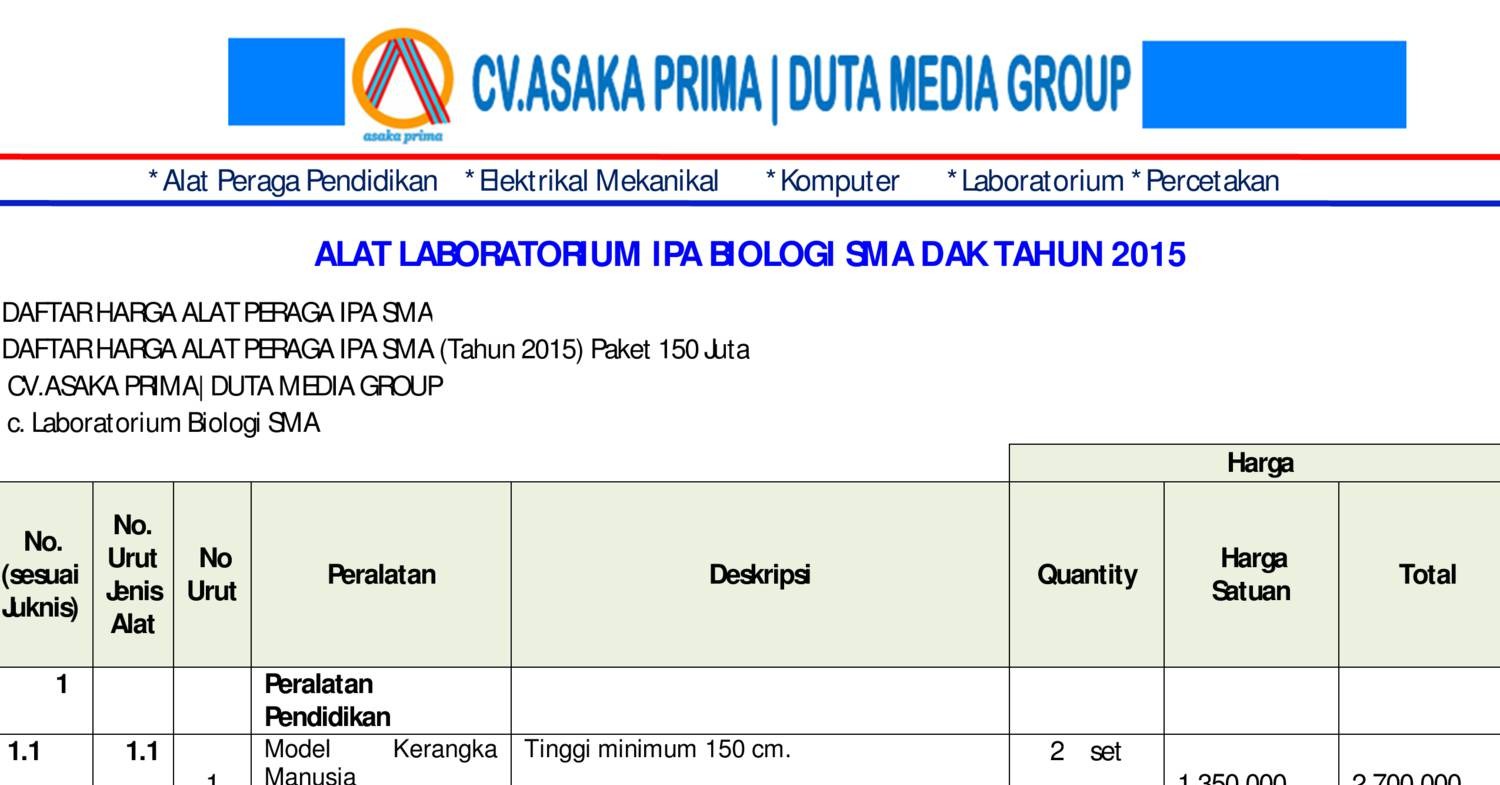 RAB ALAT PERAGA LABORATORIUM IPA BIOLOGI SMA DAK TAHUN 2015.pdf | DocDroid