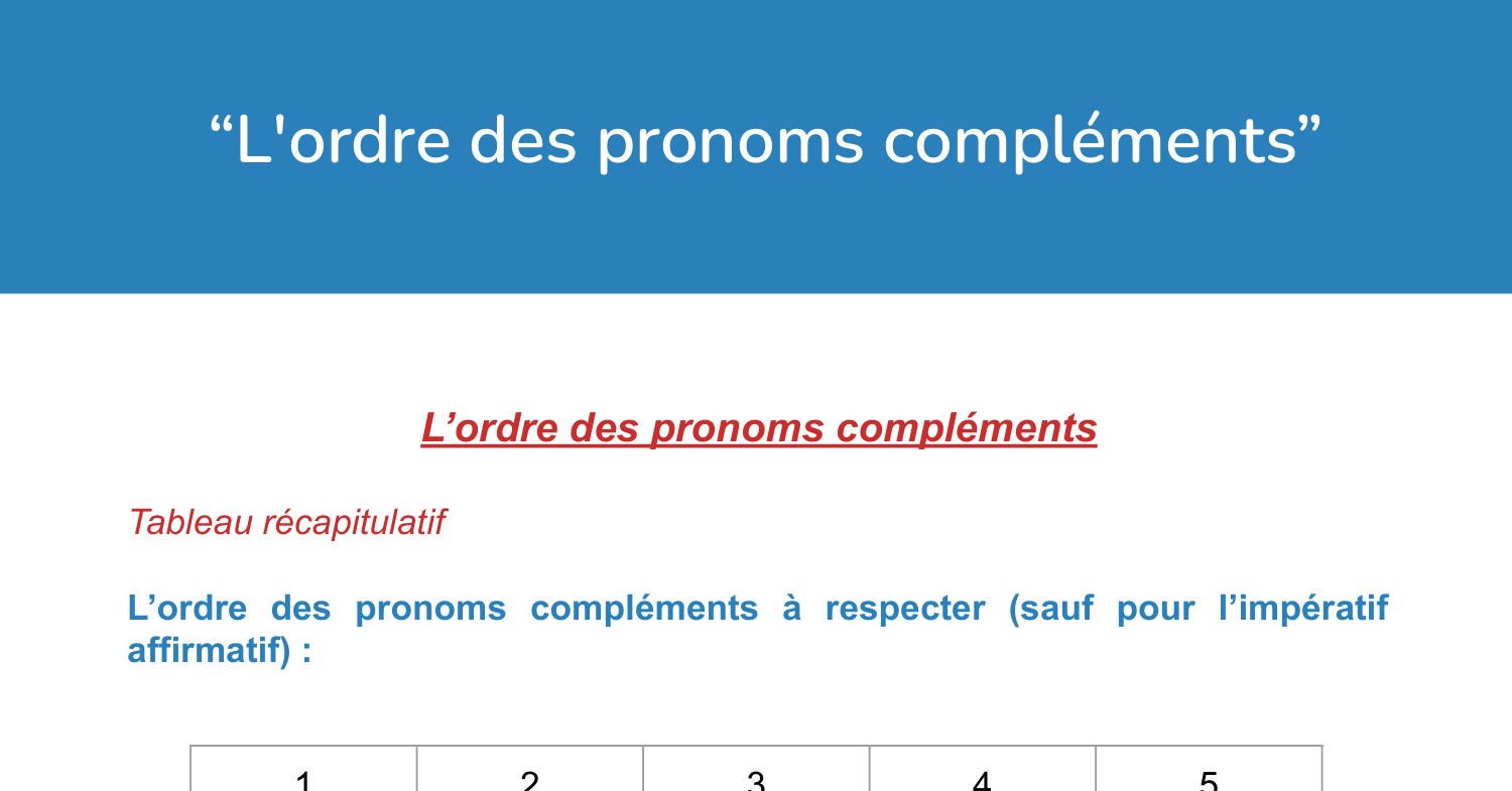 L'ordre des pronoms compléments.pdf | DocDroid