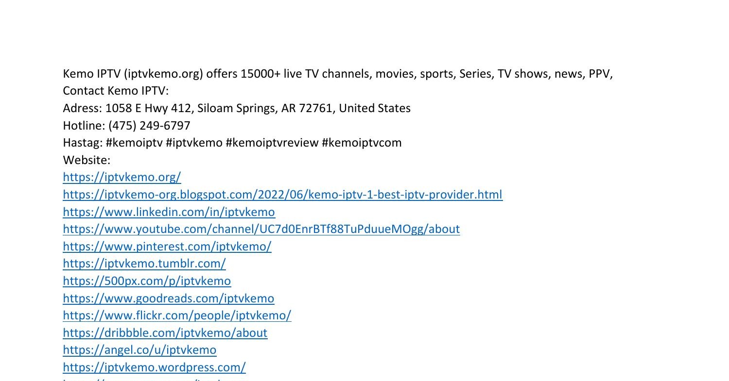 Kemo IPTV.xlsx | DocDroid